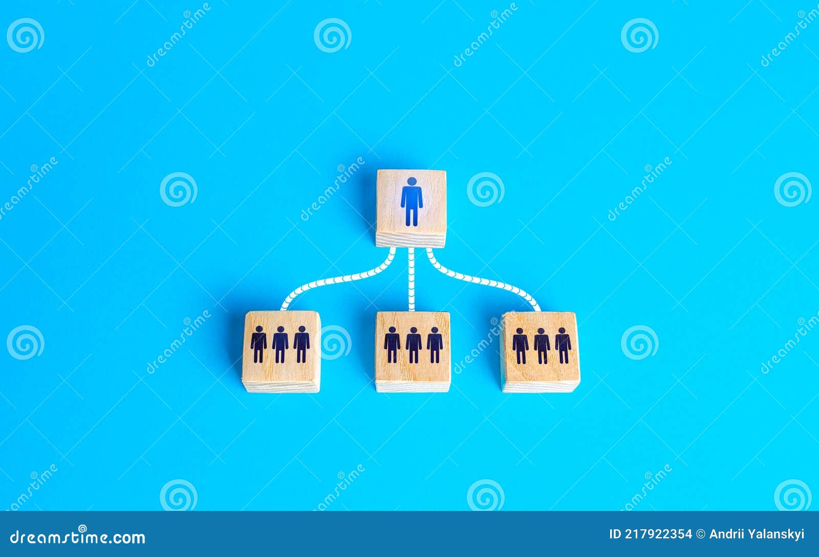 People are Connected To the Leader by Lines. Communication with ...