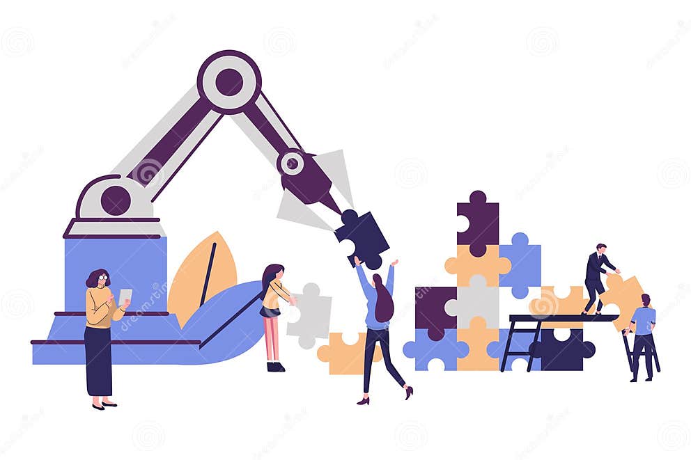 People Connecting Puzzle Elements, Cooperation, Partnership, Teamwork ...