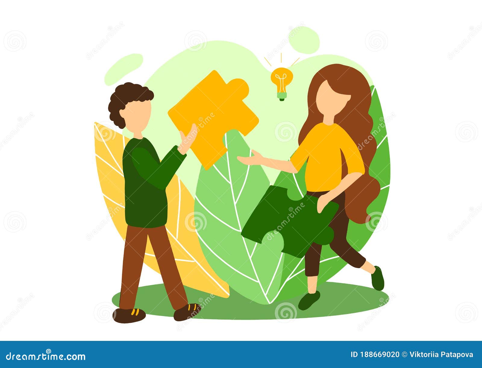 People Connecting Puzzle Elements. Symbol of Teamwork, Cooperation ...