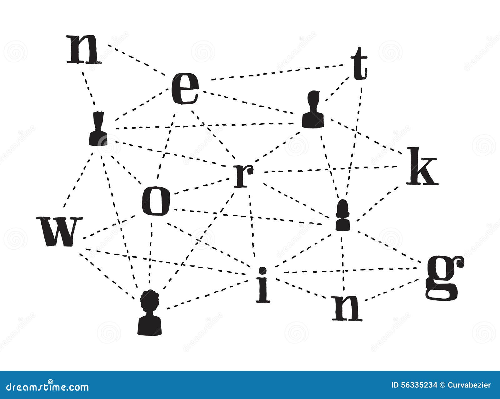 People Connecting Words and Networking Stock Vector - Illustration of ...