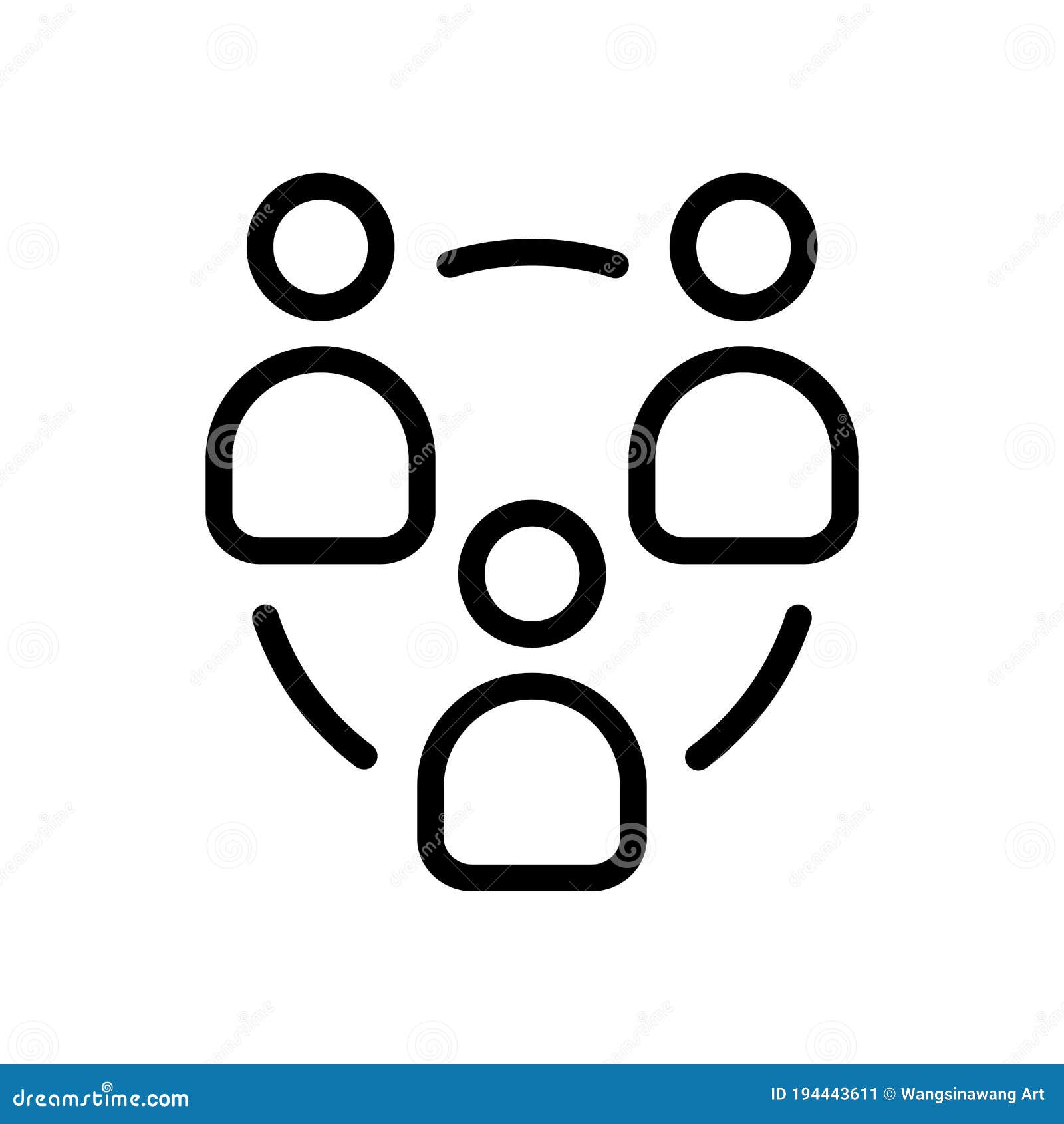 People connection icon stock vector. Illustration of account - 194443611