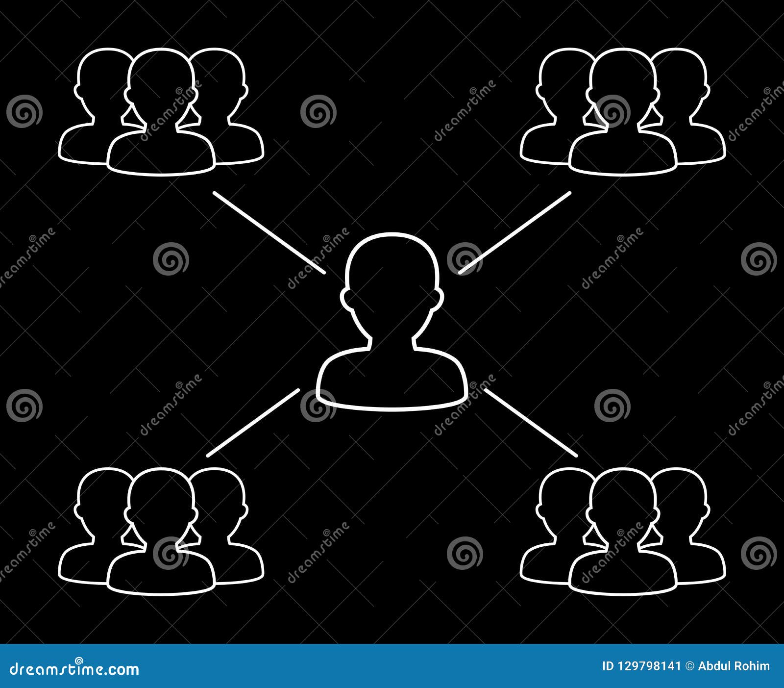 People Connection Icons on White Background Stock Illustration ...