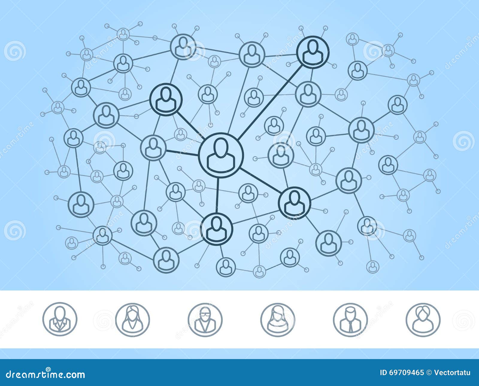 People Connection Map Vector Stock Vector - Illustration of networking ...