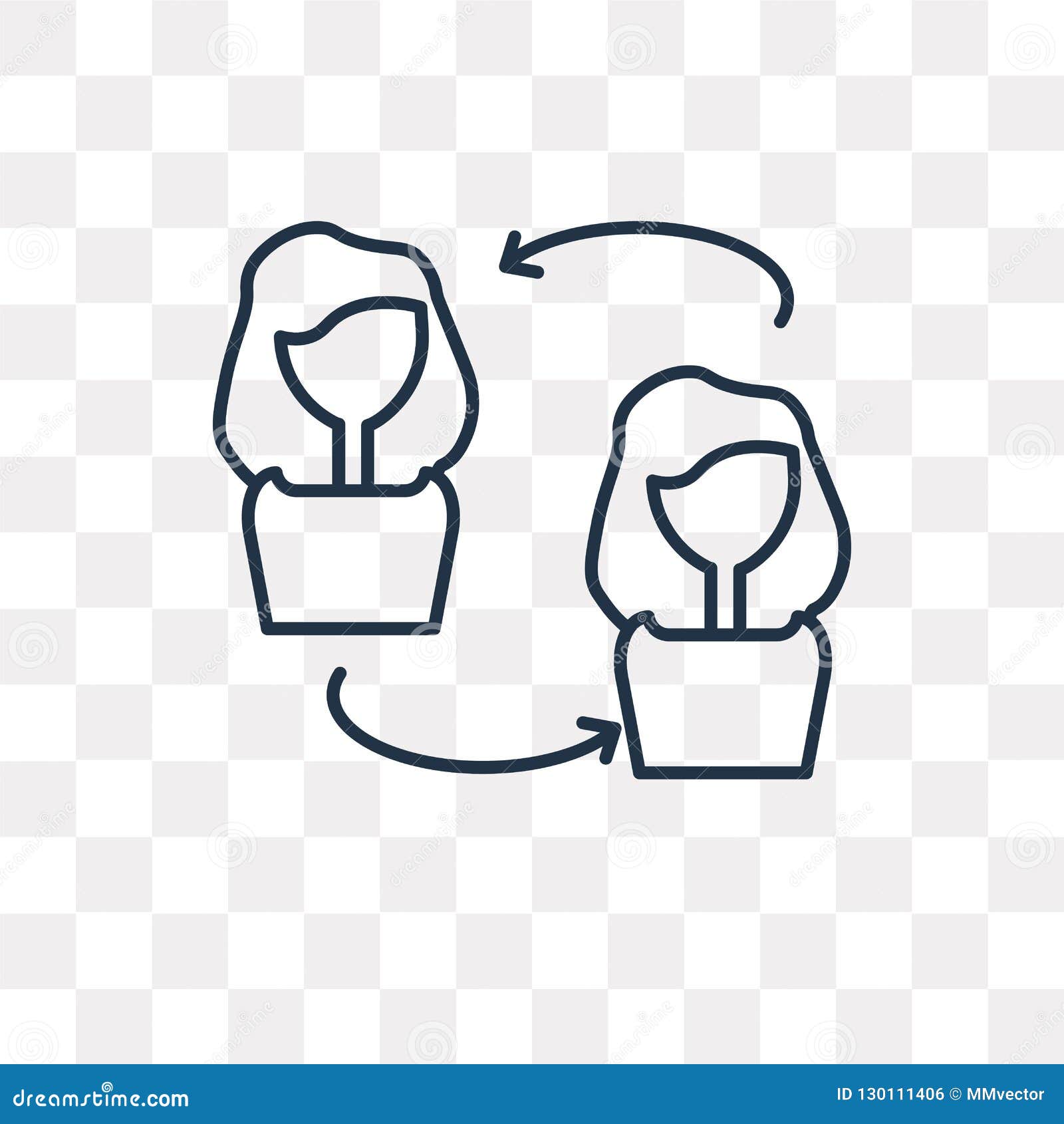 People Connection Vector Icon Isolated on Transparent Background Stock ...