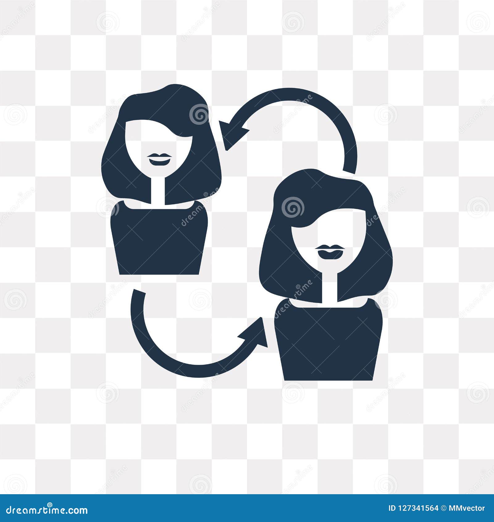 People Connection Vector Icon Isolated on Transparent Background Stock ...