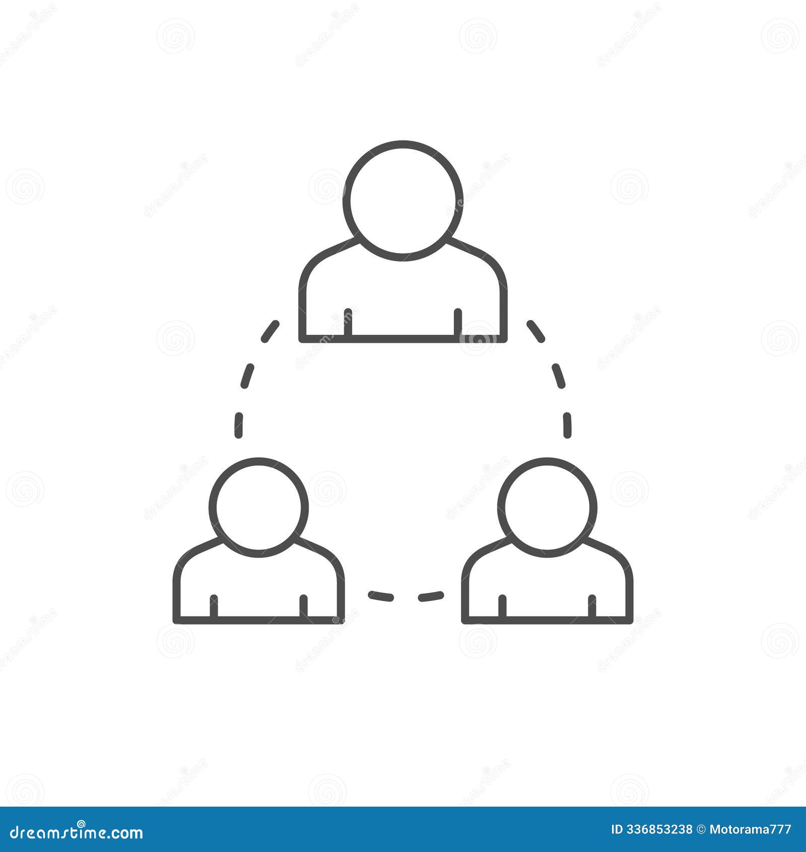 People Connections Line Outline Icon Stock Illustration - Illustration ...