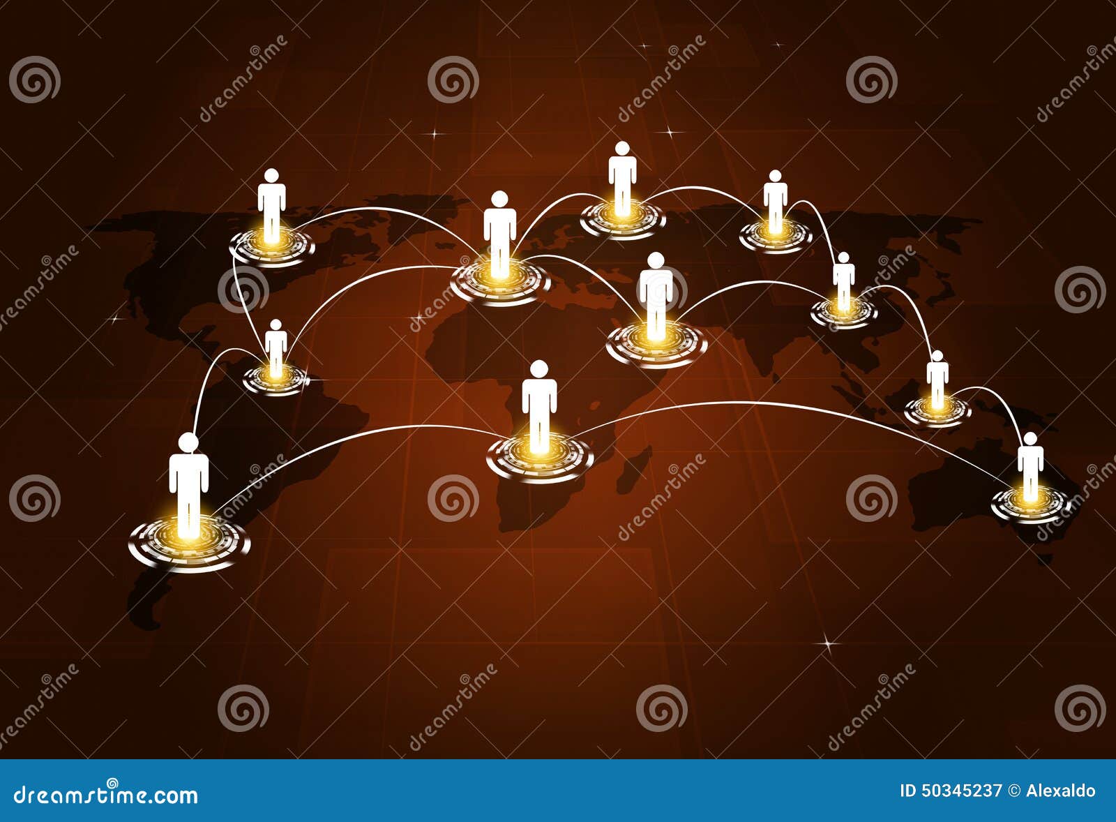 People Connections Technology Background Stock Illustration ...