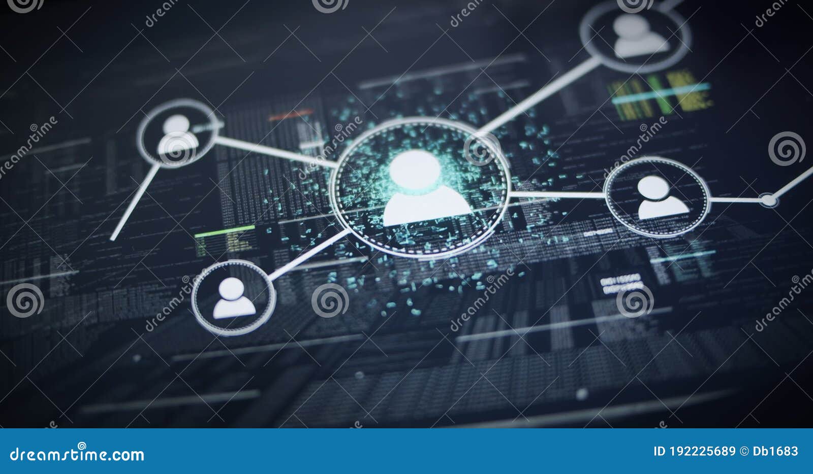 People Contacts Network Spreads on Computer Screen Stock Video - Video ...