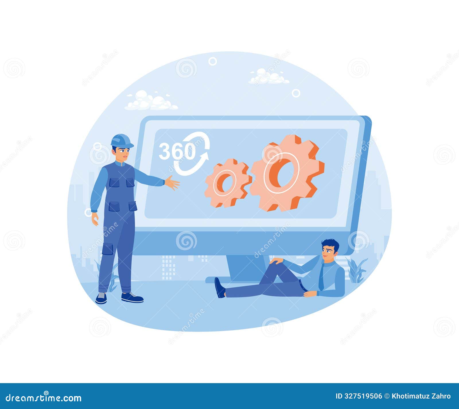 People Control Industry 4.0 Equipment Using Computers. Intelligent ...