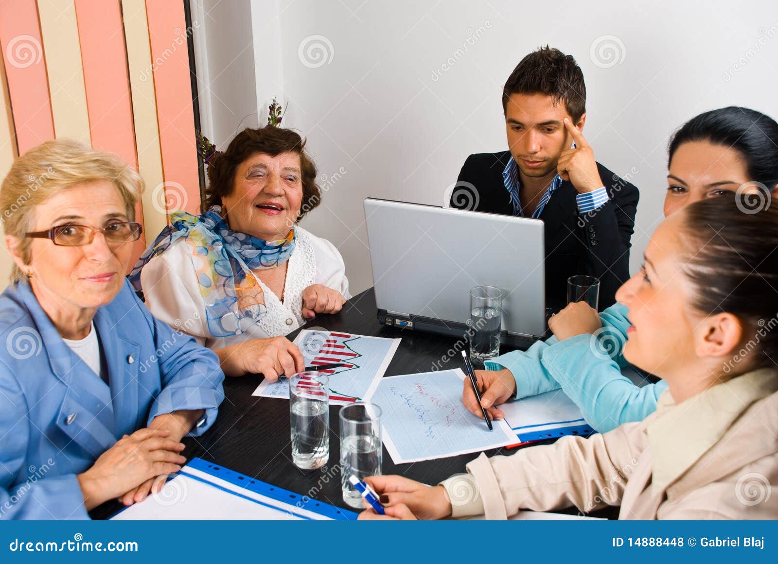 People Conversation at Business Meeting Stock Photo - Image of adults ...