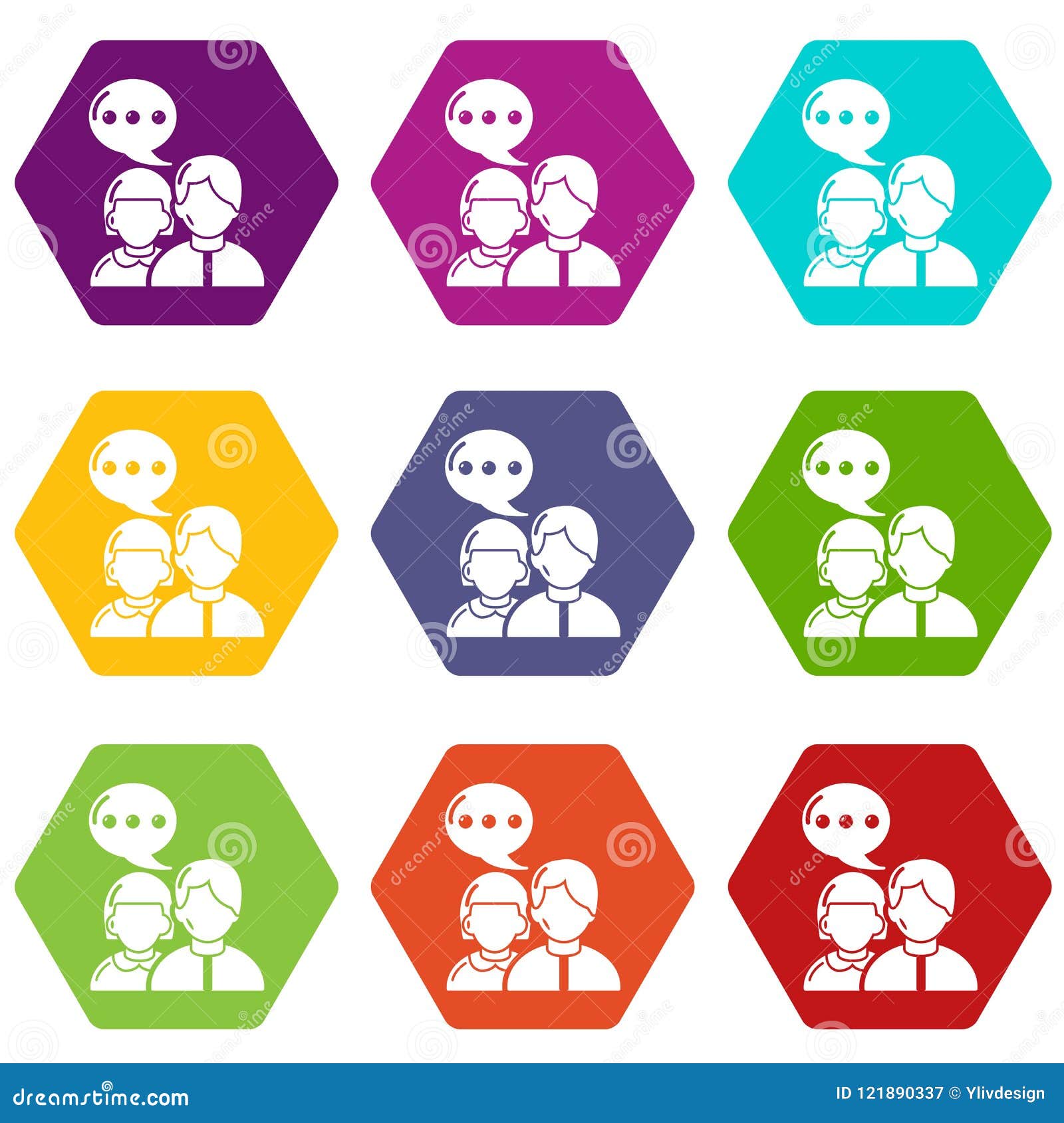 People Conversation Icons Set 9 Vector Stock Vector - Illustration of ...