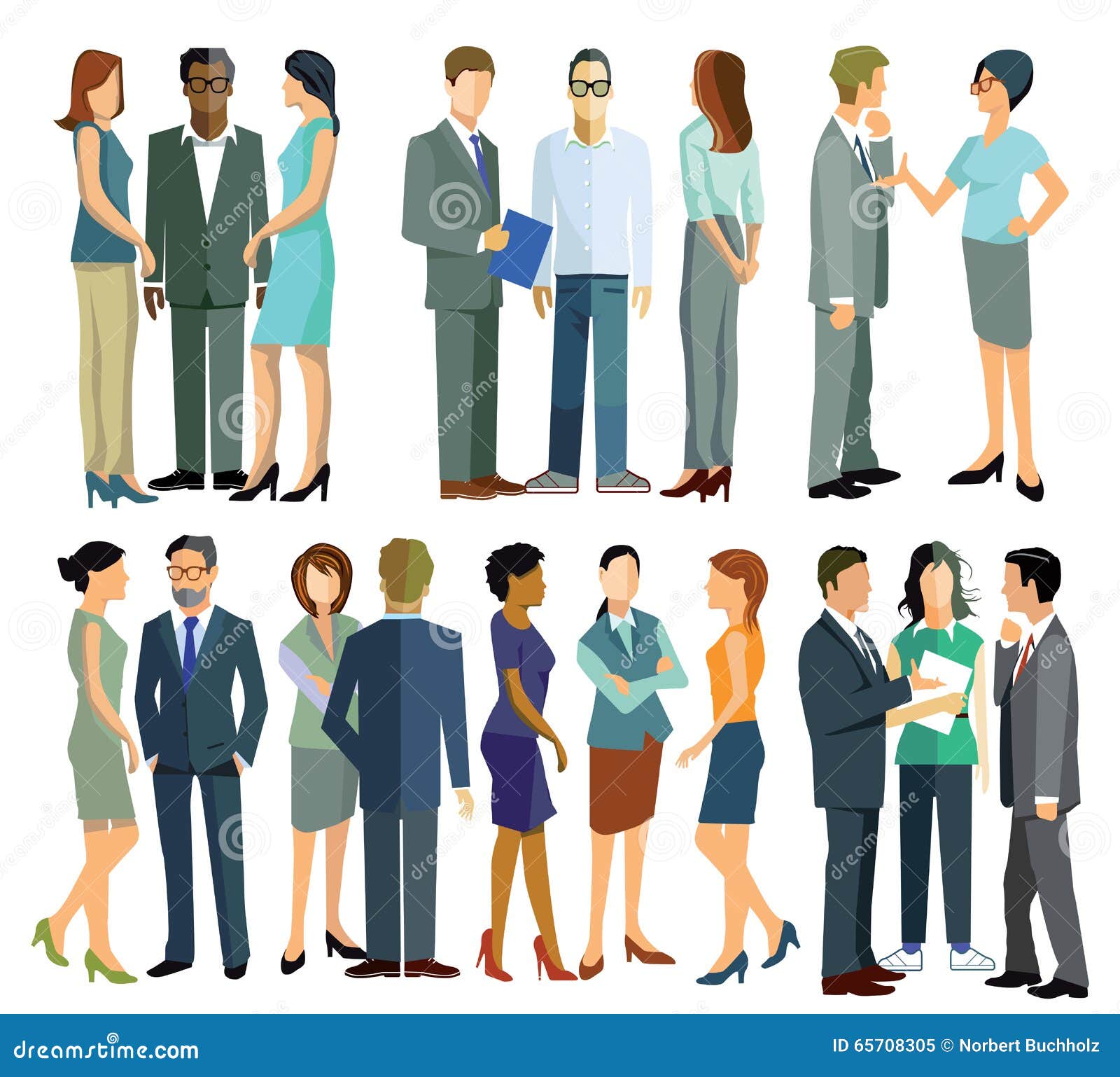 People in conversation stock vector. Illustration of businesswoman ...