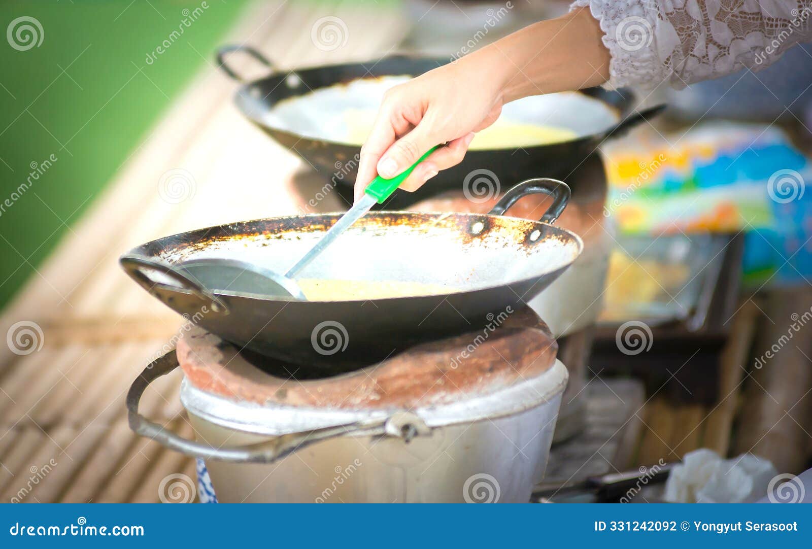 People while Cooking Traditional Thai Cooking Styles Stock Photo ...