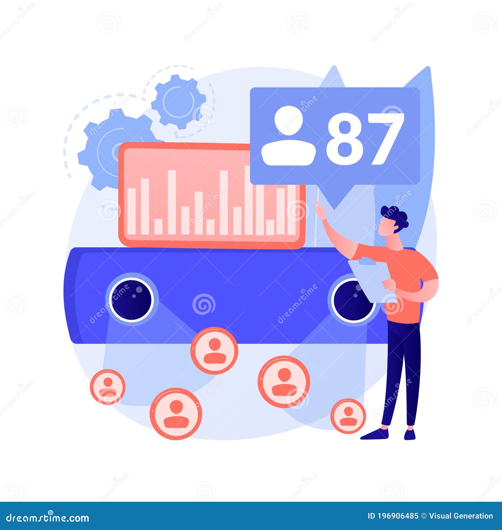 People Counter System Abstract Concept Vector Illustration. Stock ...