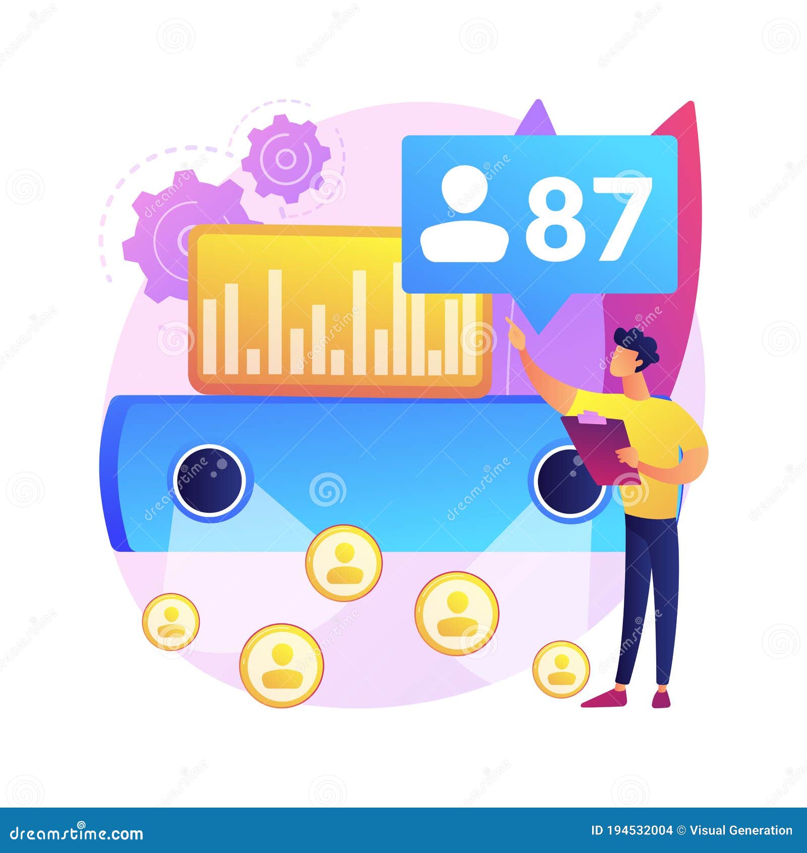People Counter System Abstract Concept Vector Illustration. Stock ...