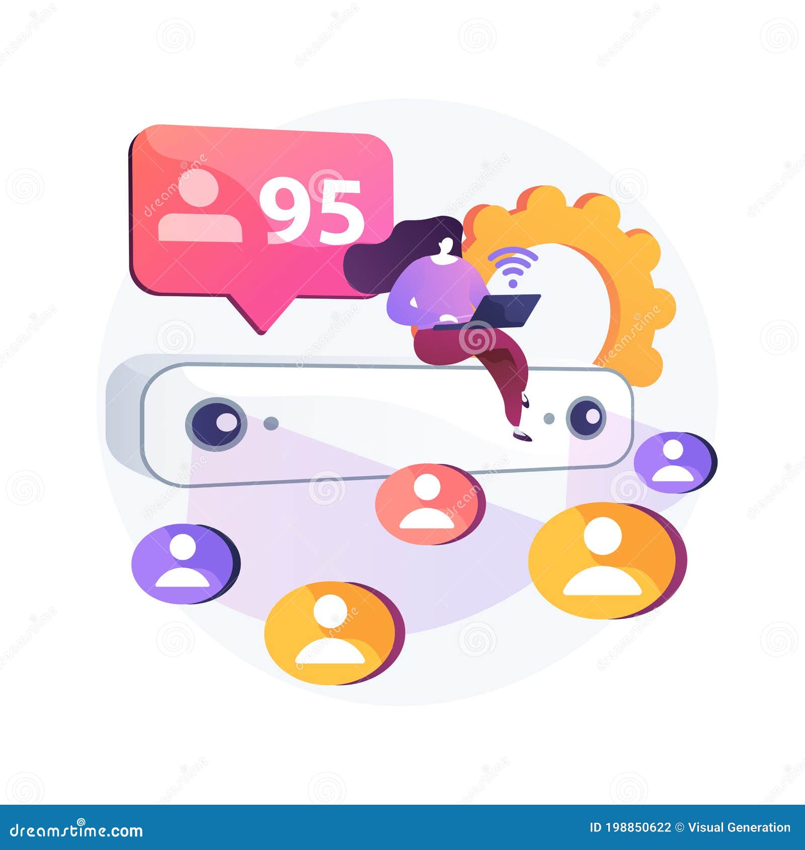 People Counter System Abstract Concept Vector Illustration. Stock ...