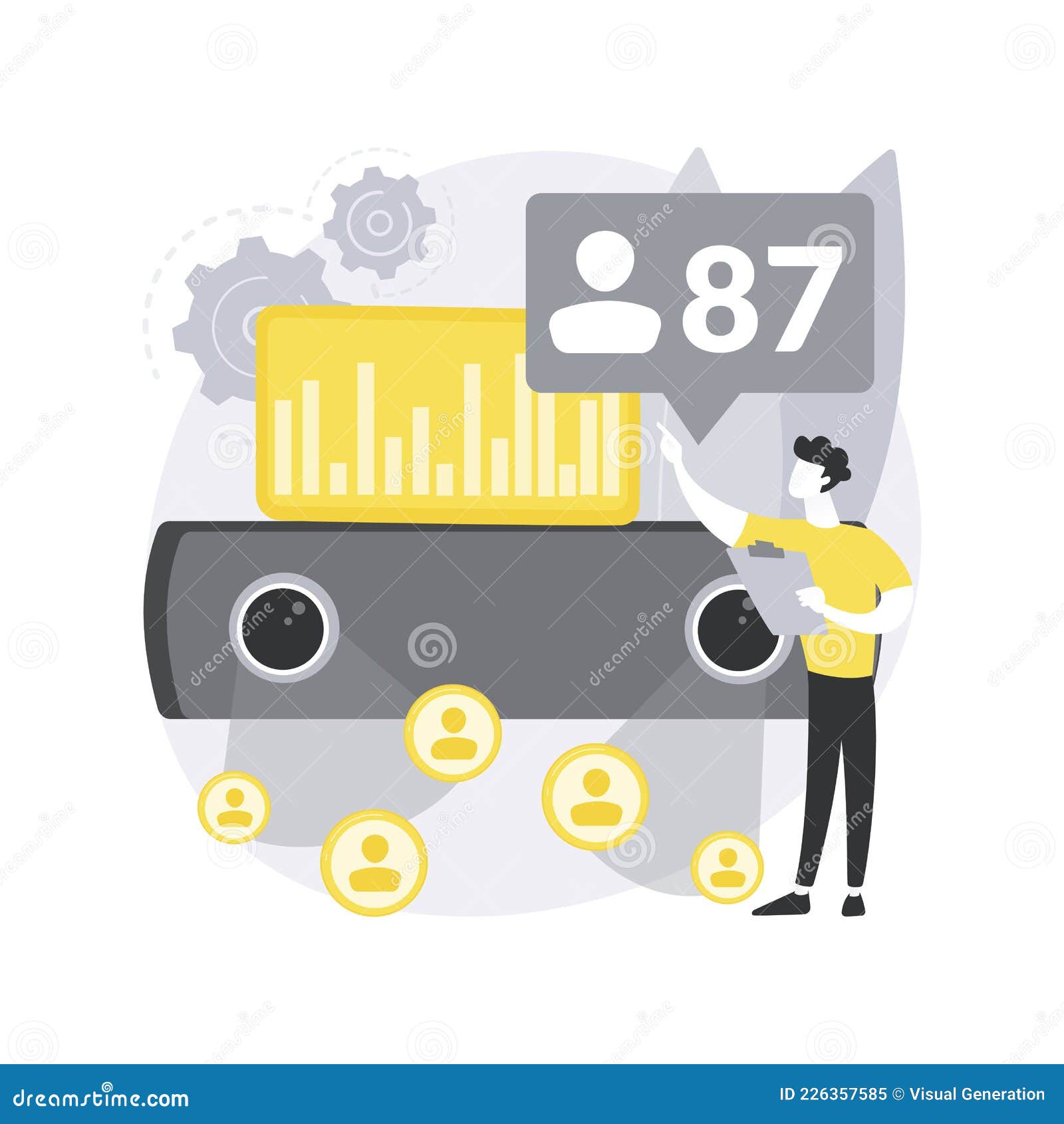 People Counter System Abstract Concept Vector Illustration. Stock ...