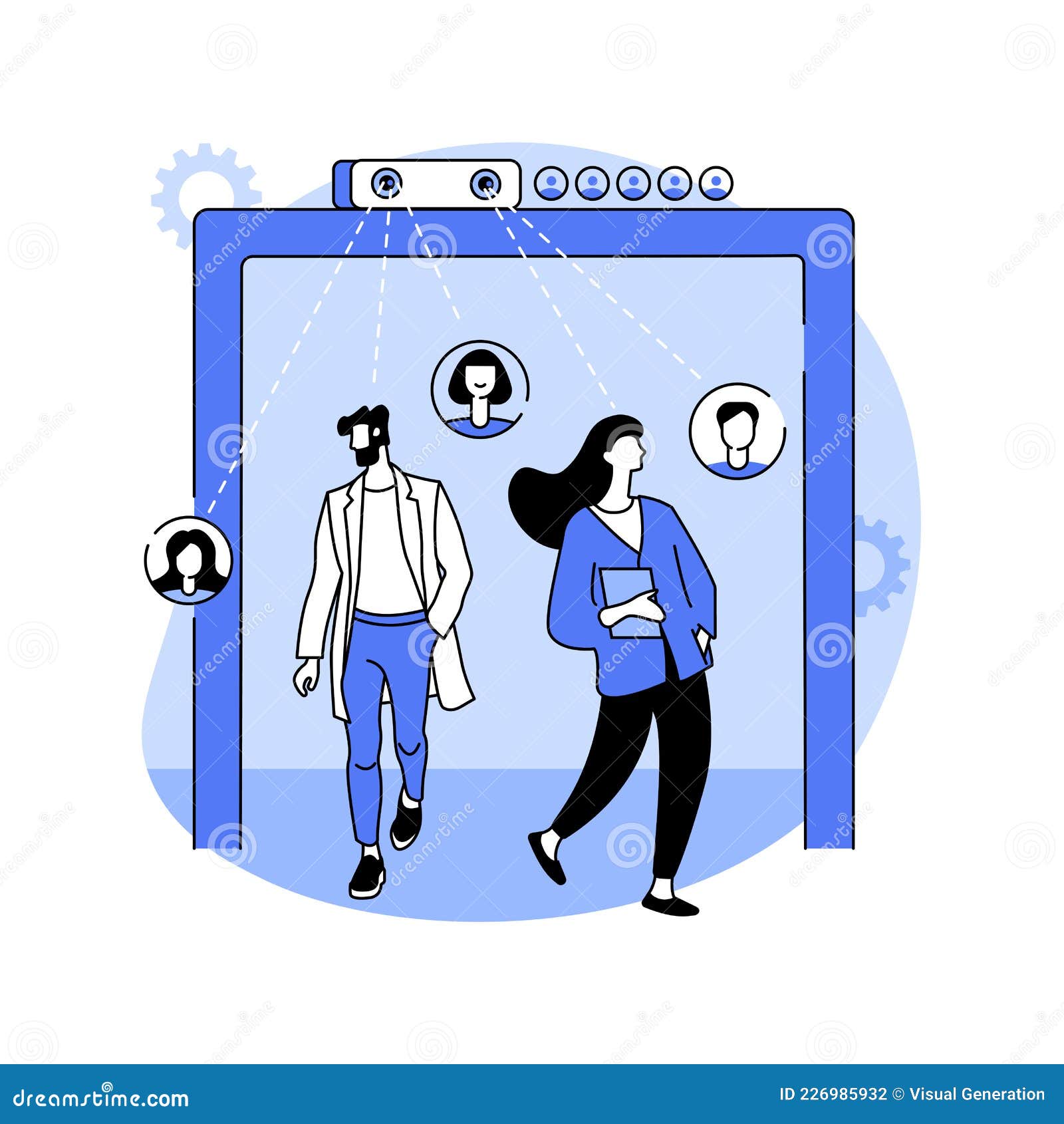 People Counter System Abstract Concept Vector Illustration. Stock ...