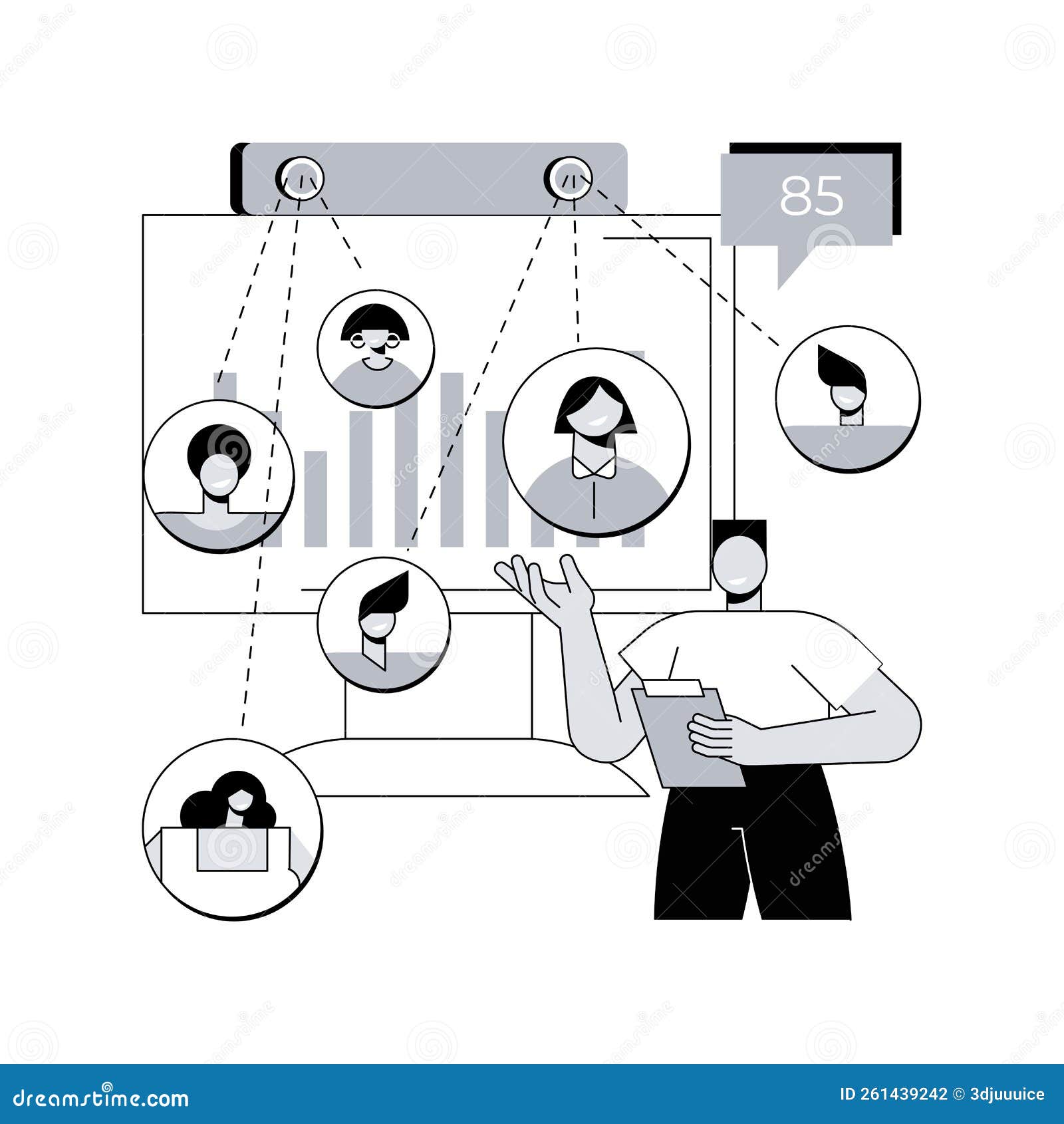 People Counter System Abstract Concept Vector Illustration. Stock ...