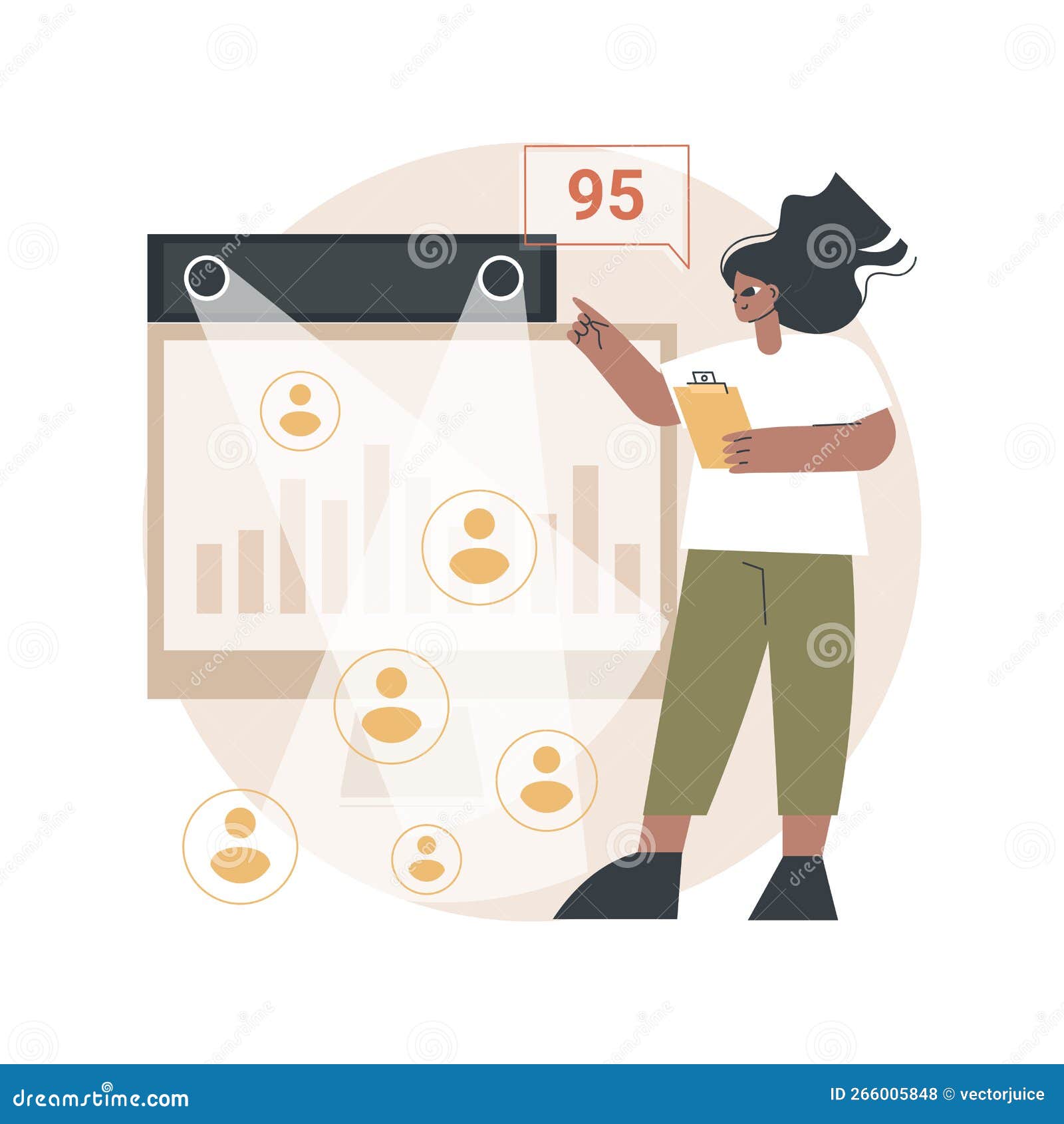People Counter System Abstract Concept Vector Illustration Stock Vector ...
