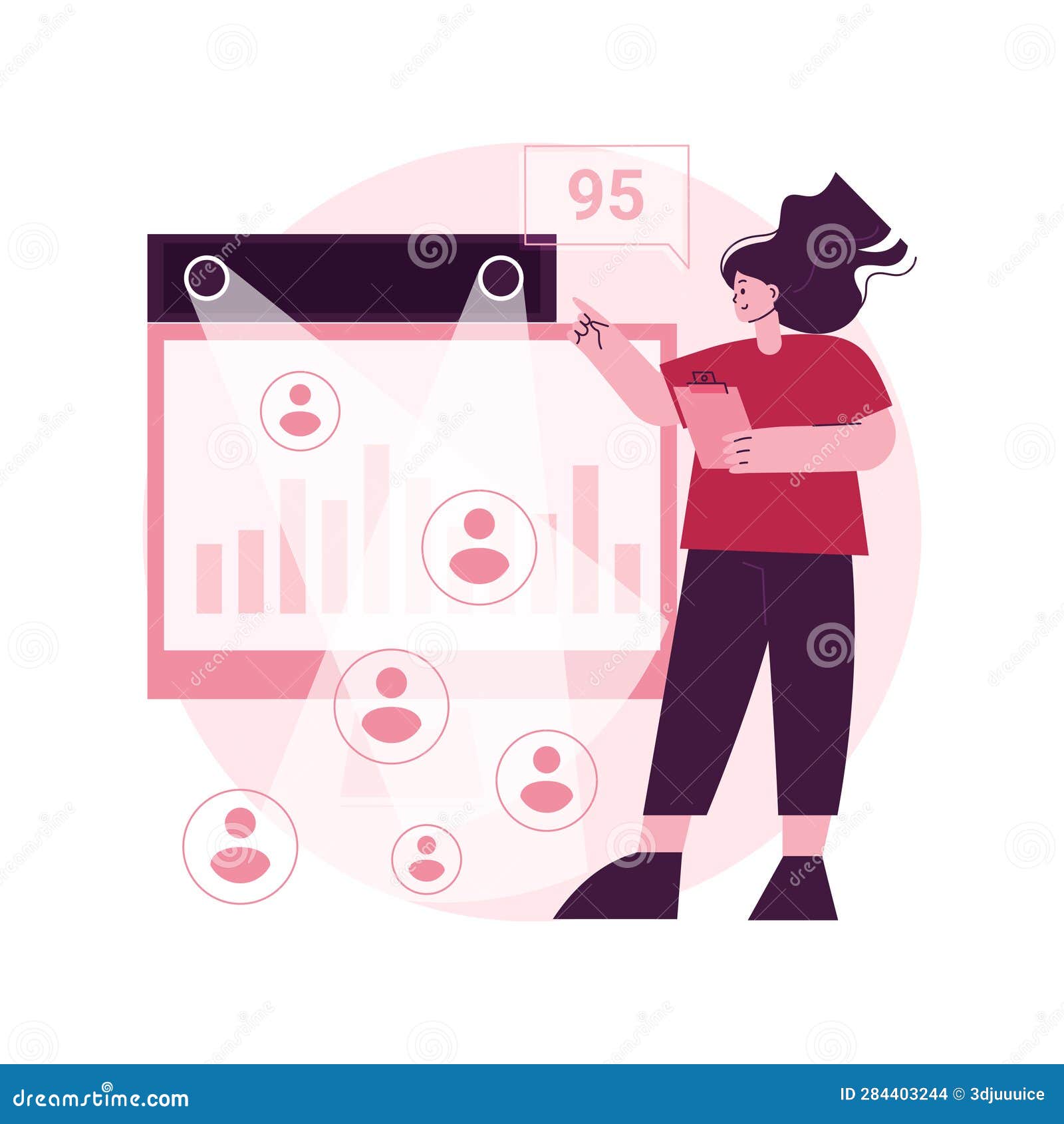 People Counter System Abstract Concept Vector Illustration. Stock ...