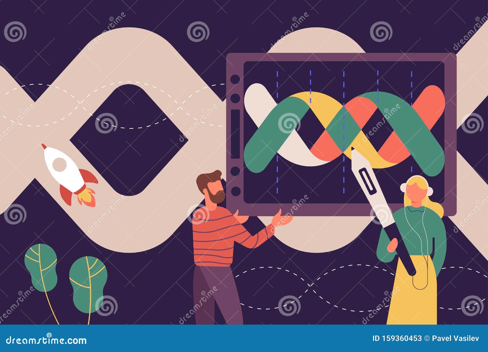 People create new at work stock illustration. Illustration of schedule ...