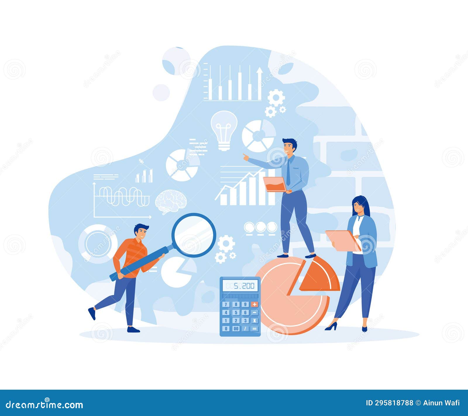 People Creating Chart Analyze Statistics To Unlock Data Potential ...