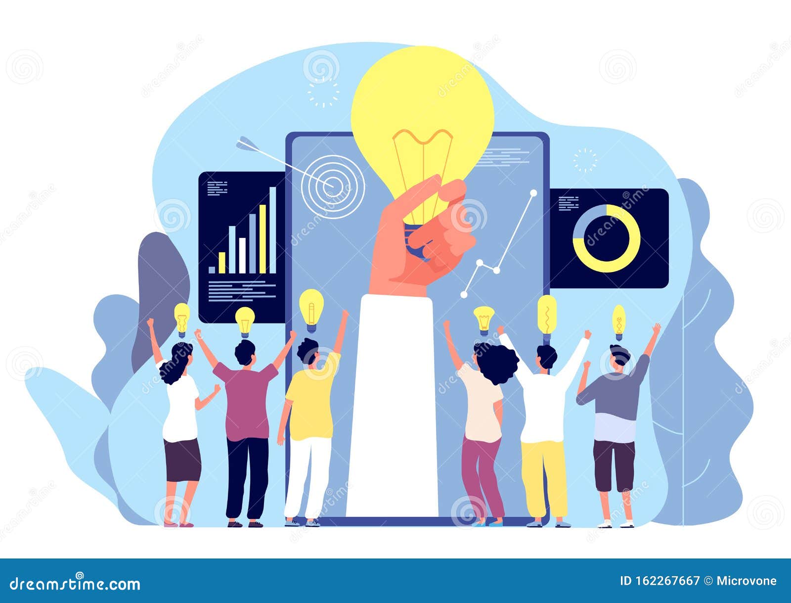Big Idea Brainstorming Flat 3d Web Isometric Infographic Concept ...