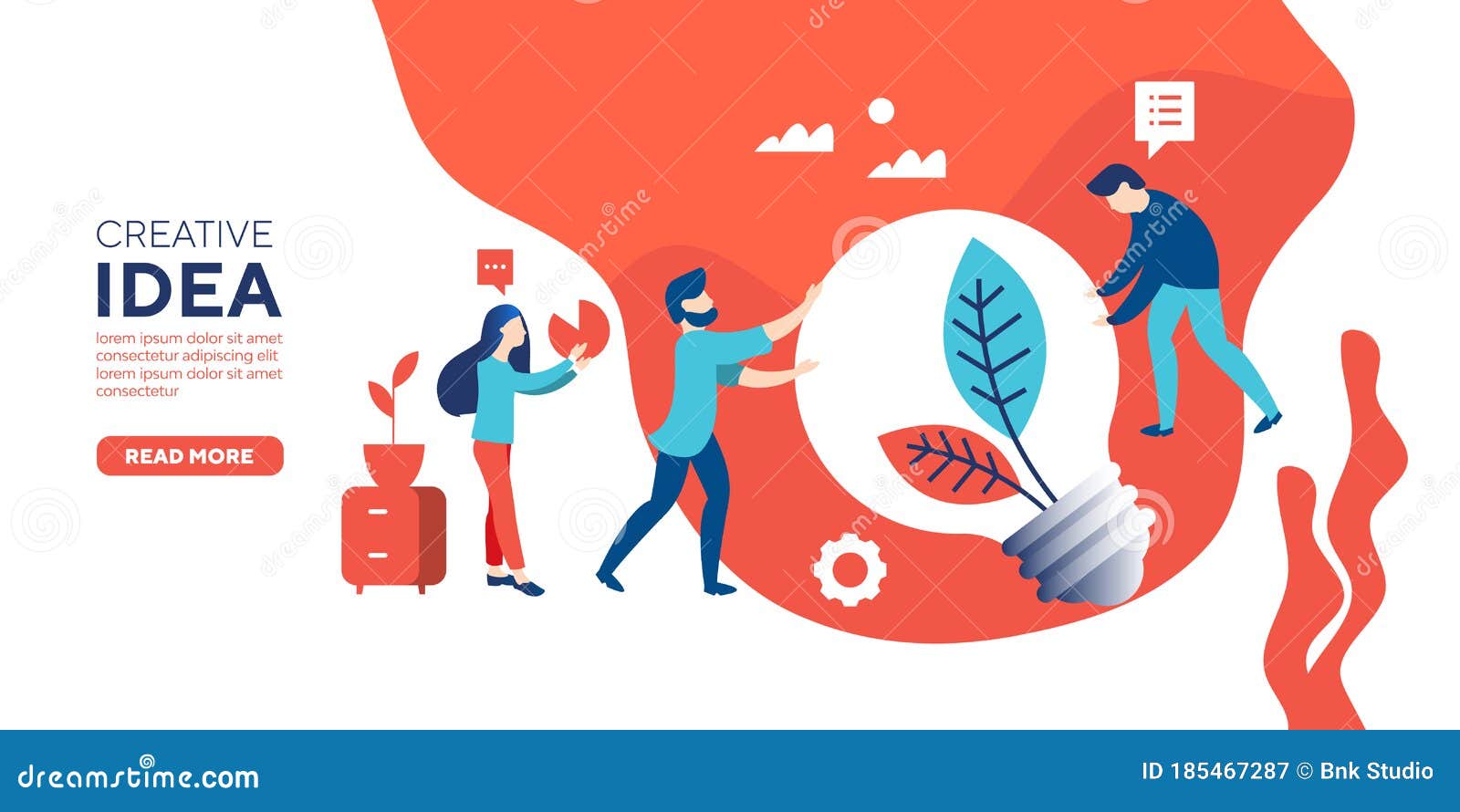 People with creative ideas stock vector. Illustration of character ...