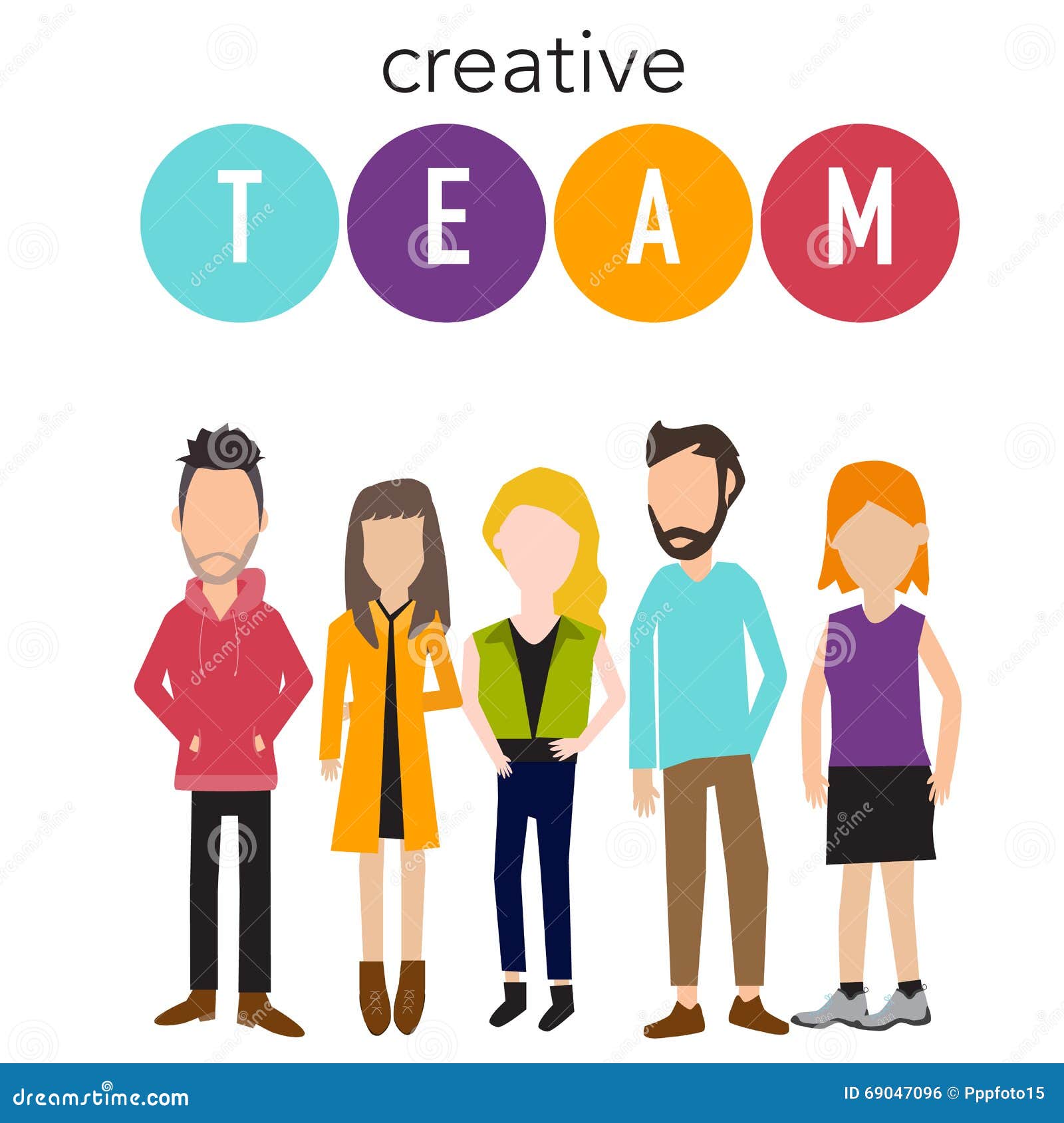 People in Creative Team Concept Stock Vector - Illustration of director ...