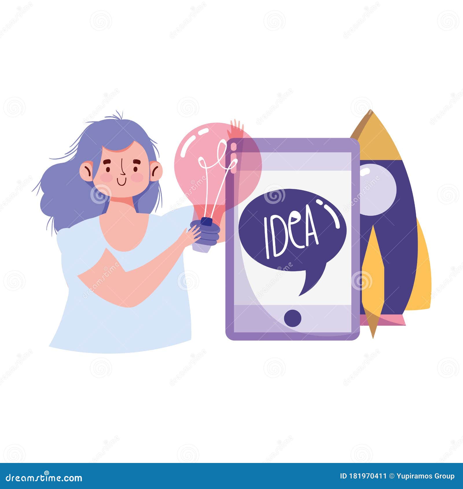 Inspire Smartphone Shows Originality Innovation And Creativity O Stock ...