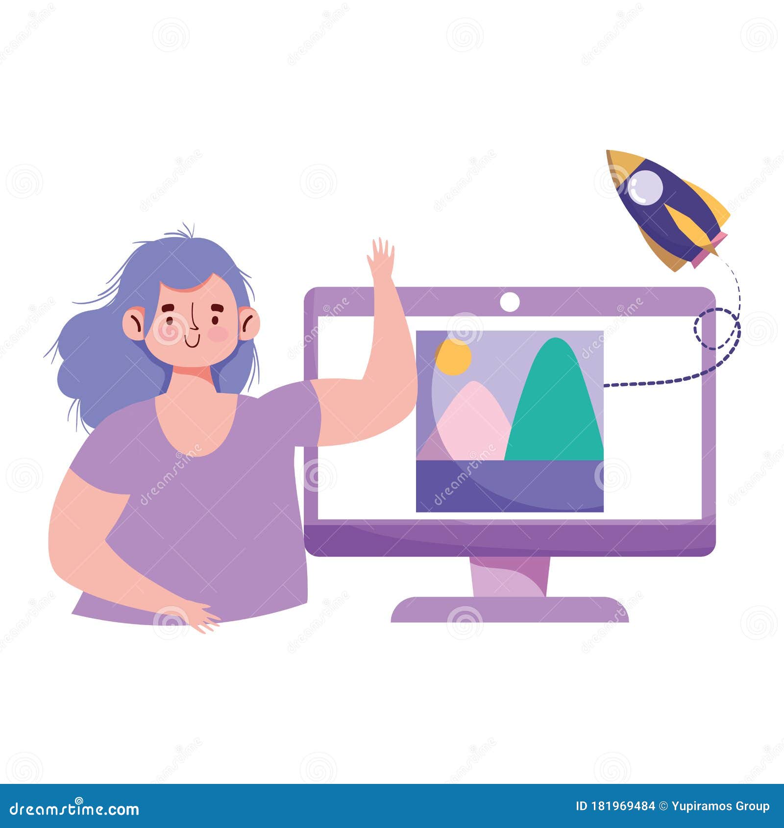 People Creativity and Technology,girl Computer Picture Creativity Idea ...