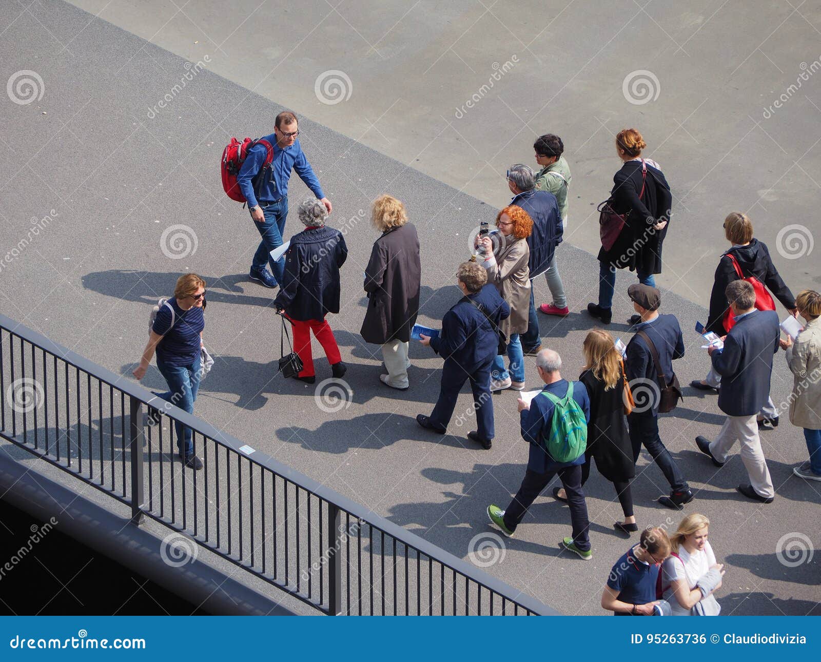People Crossing Bridge in Hamburg Editorial Photo - Image of crowd ...