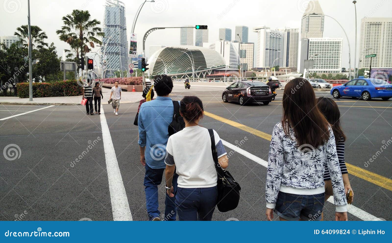 Man Crossing Road Looking At Main Gate Of The Shitaya Shrine Editorial ...