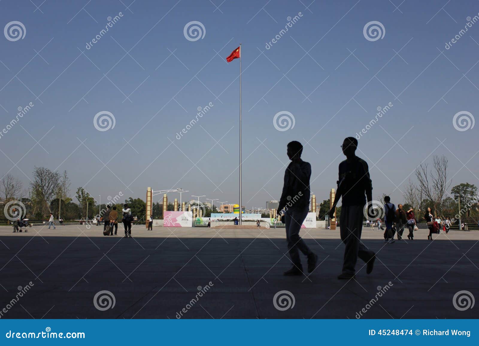 People crossing square editorial stock image. Image of people - 45248474