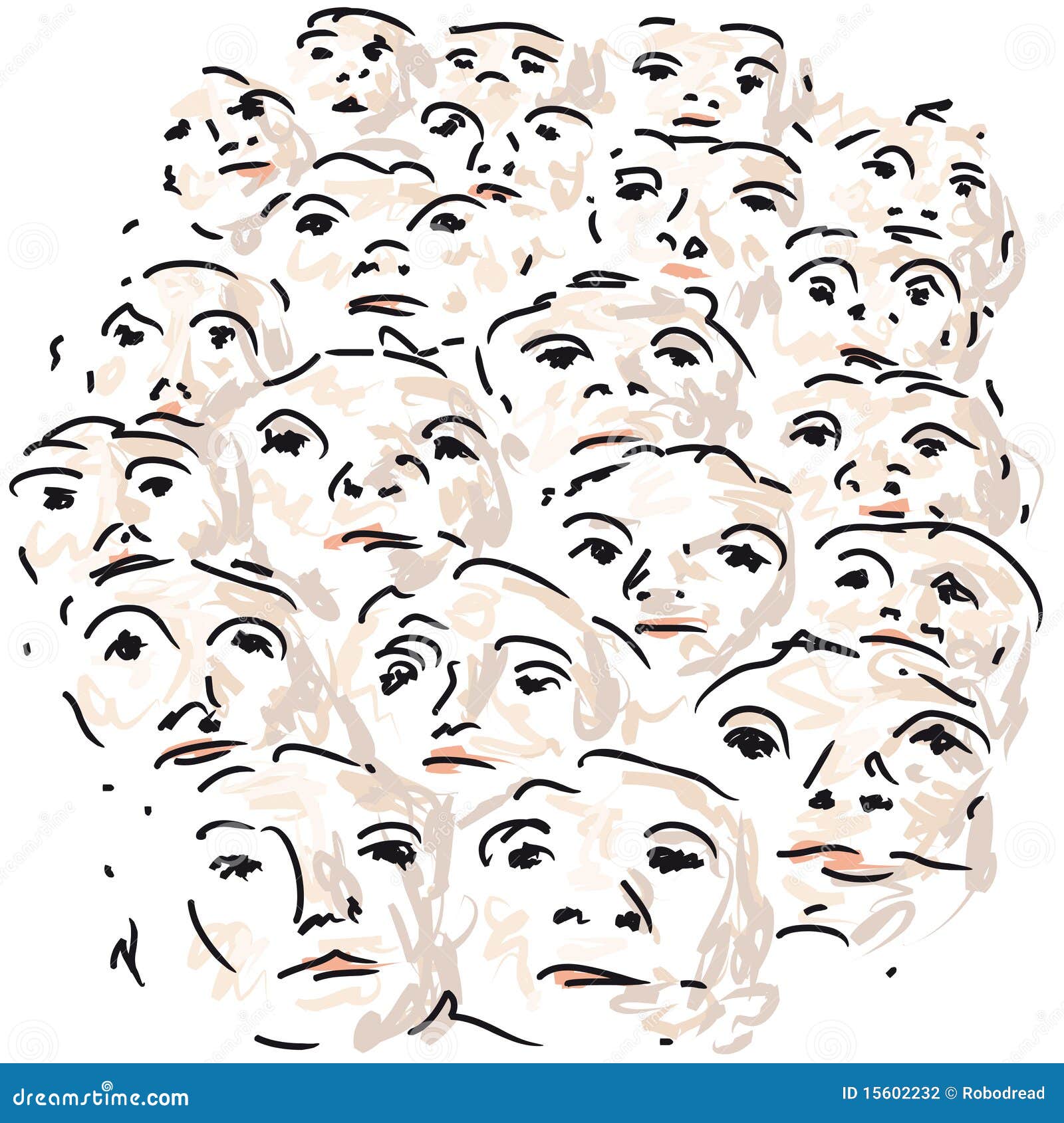 People crowd stock vector. Illustration of people, cluster - 15602232