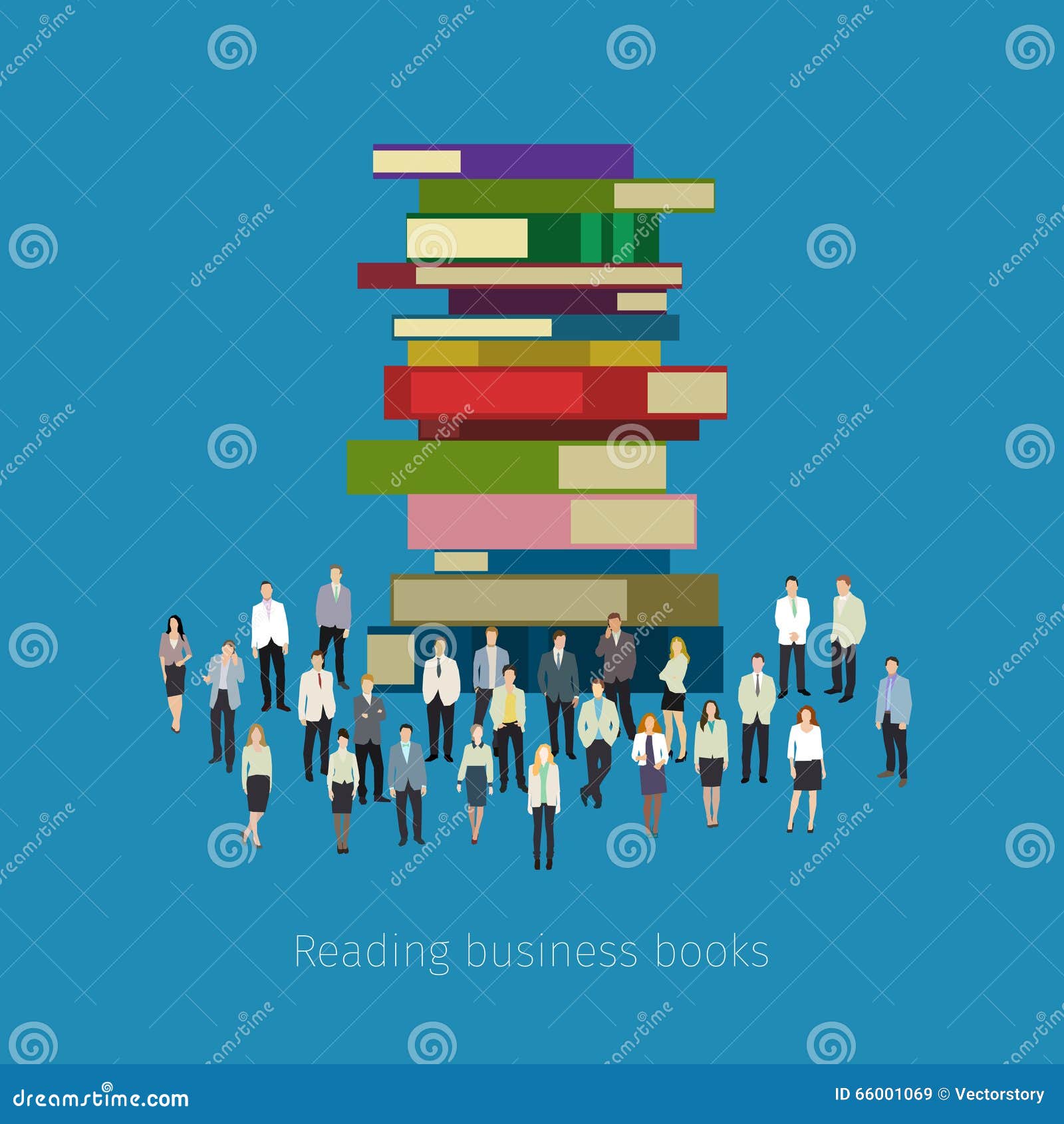 People crowd around books. stock vector. Illustration of publication ...