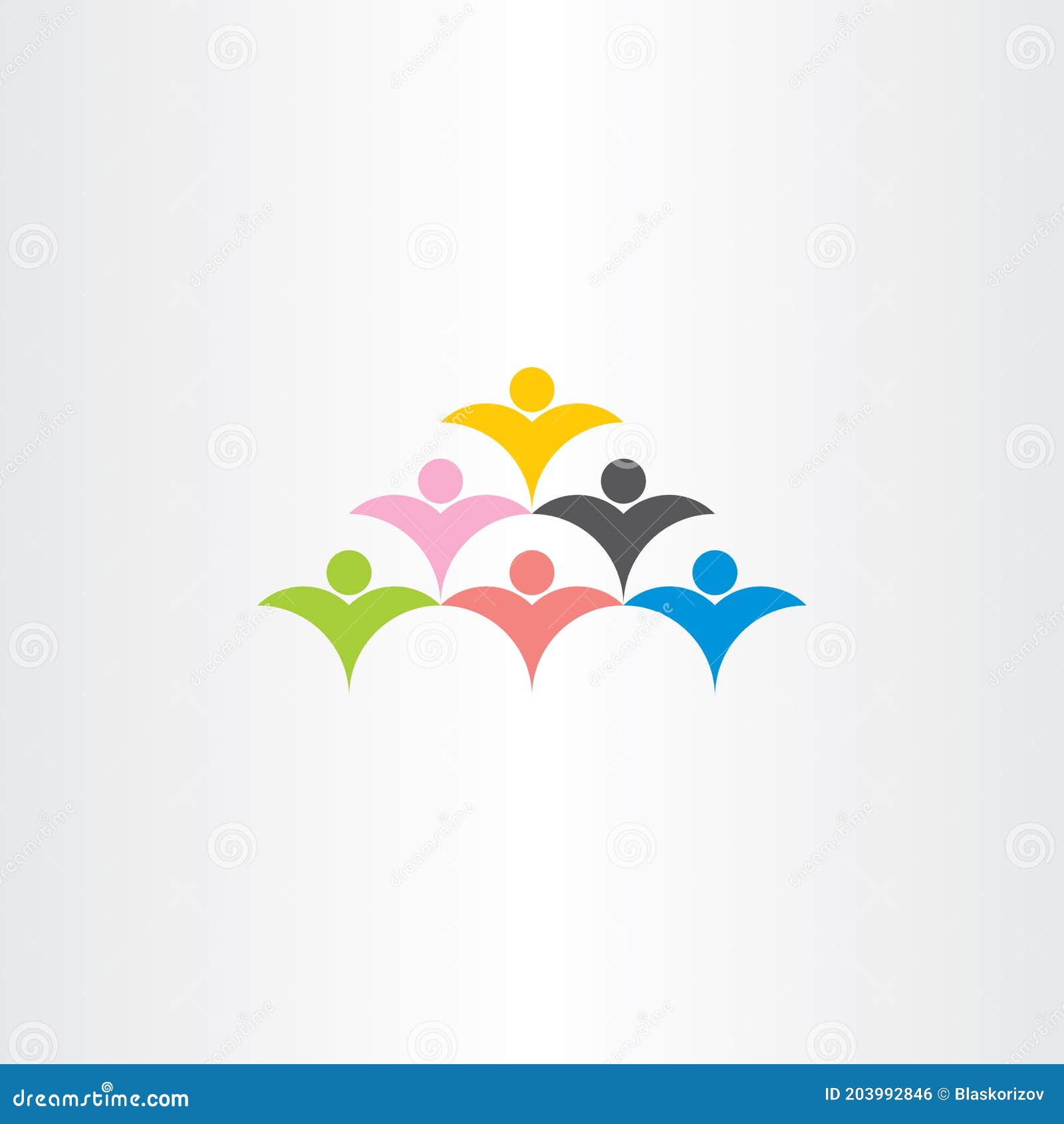 People Crowd Audience Logo Vector Icon Stock Vector - Illustration of ...