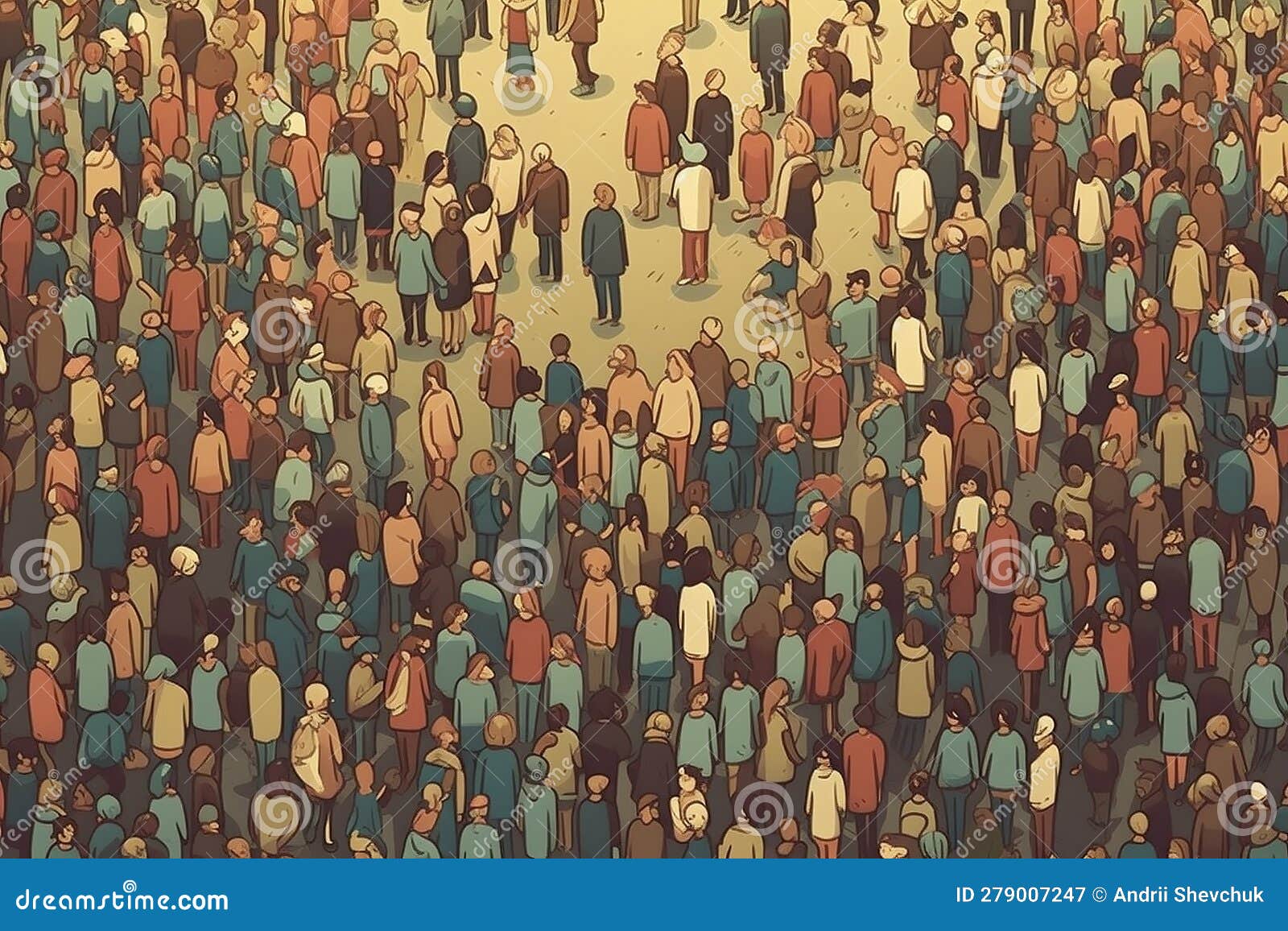 People Crowd Background. Vector Illustration Stock Illustration ...
