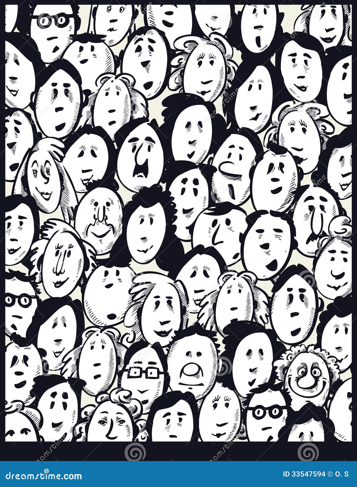 People Crowd -cartoon Characters Stock Vector - Illustration of cartoon ...