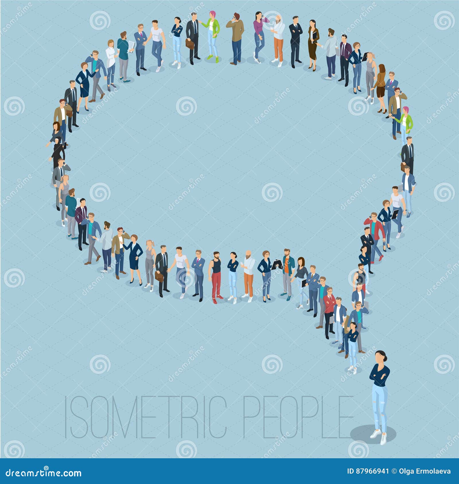 People Crowd Comment Speech Bubble Stock Vector - Illustration of ...