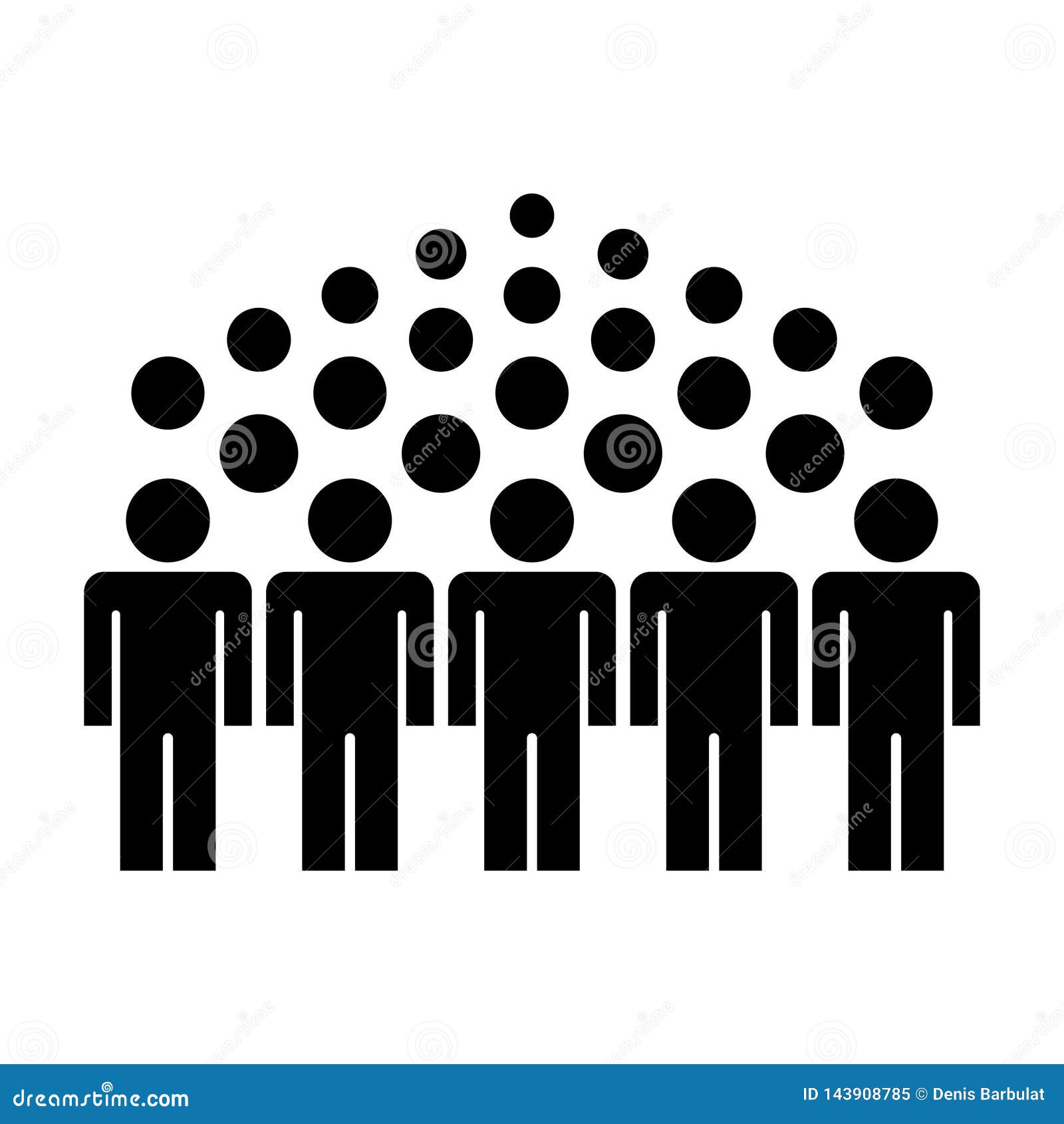 People crowd icon stock vector. Illustration of office - 143908785