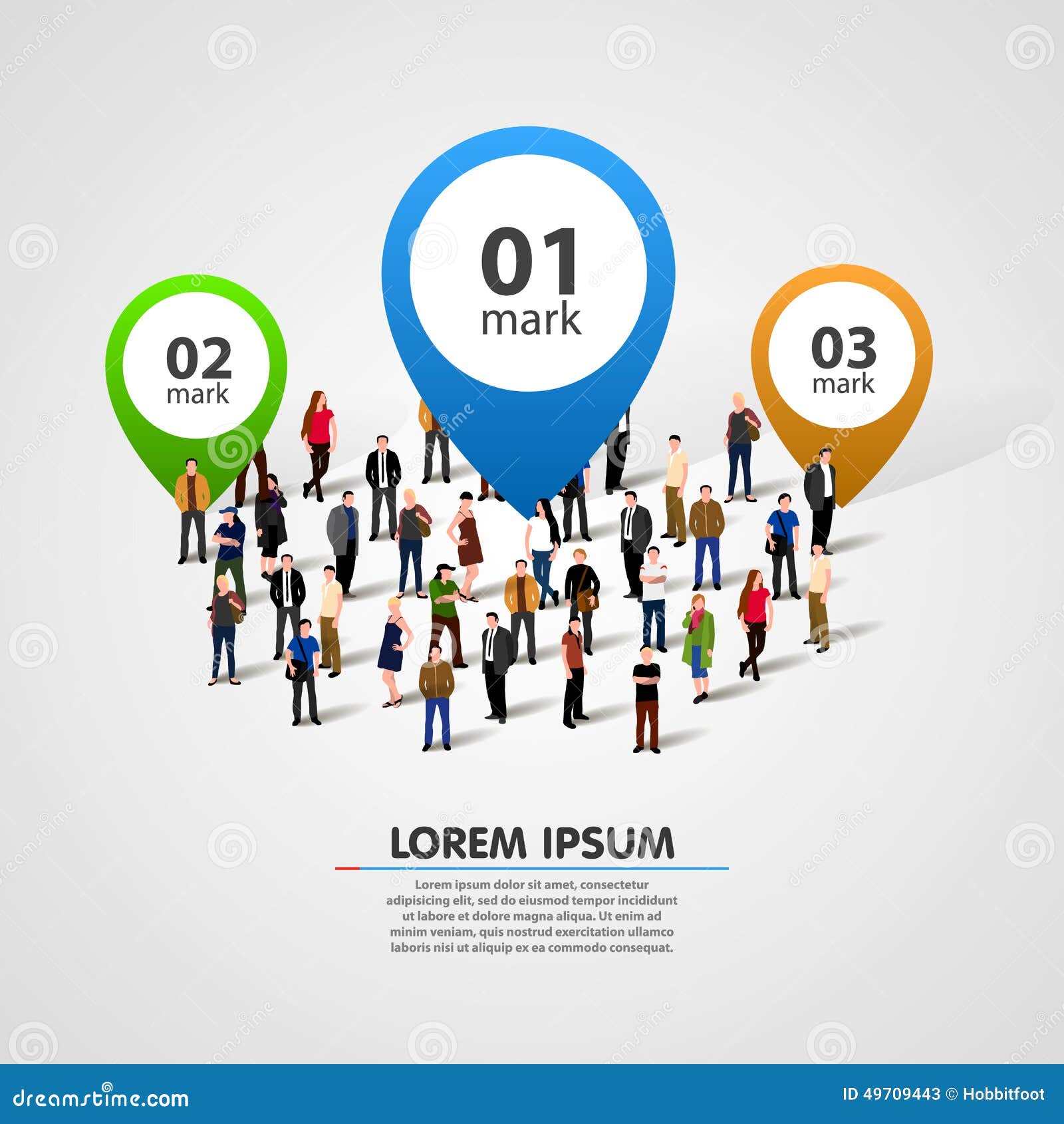People Crowd with Option Numbers Stock Vector - Illustration of company ...