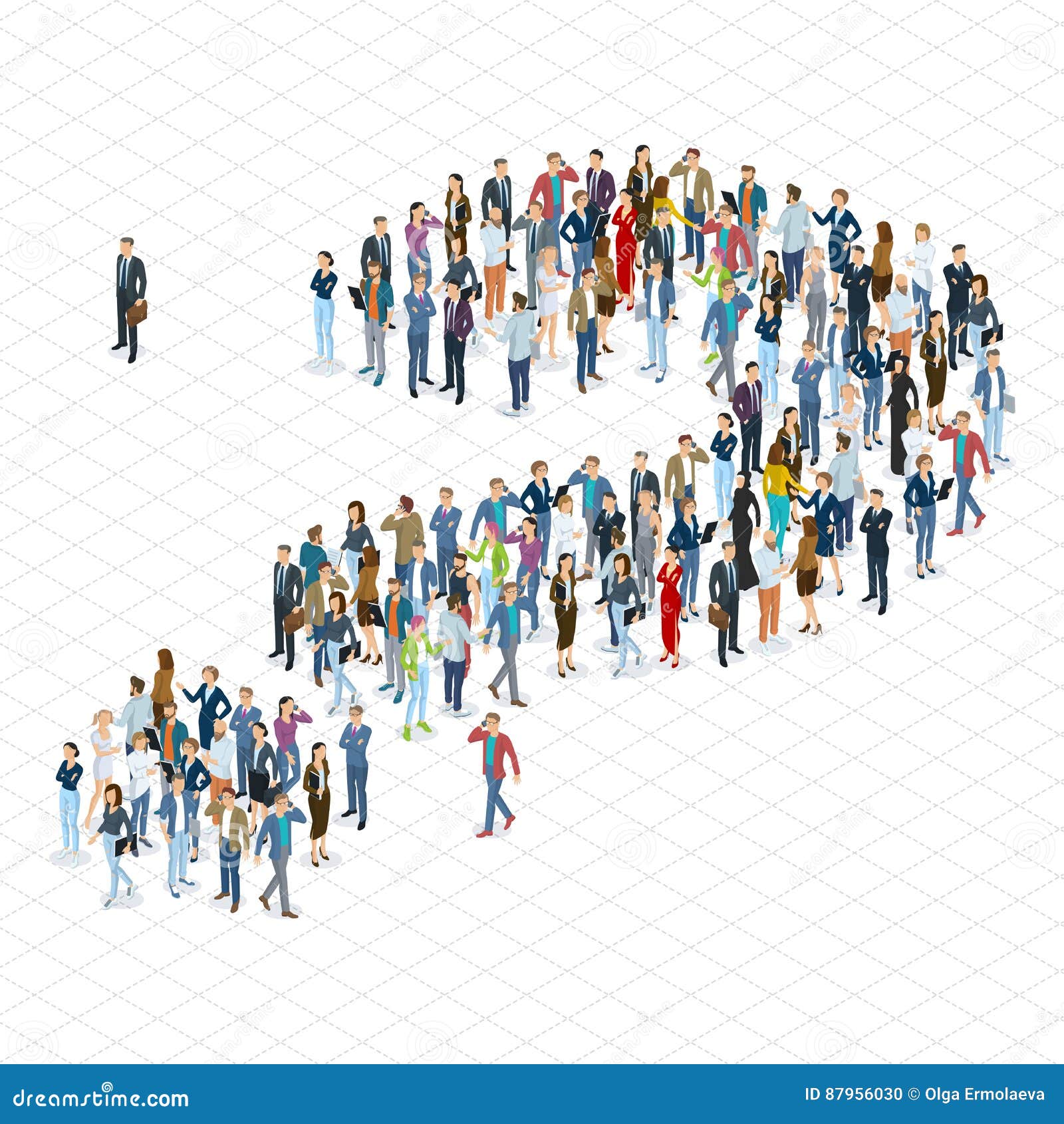 People Crowd Question Mark Vector Template. Stock Vector - Illustration ...