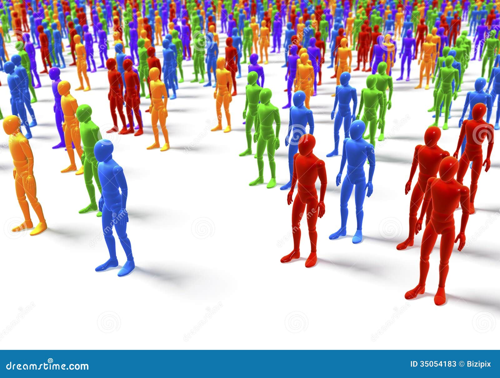 People, Crowd Standing, Waiting Stock Illustration - Illustration of ...