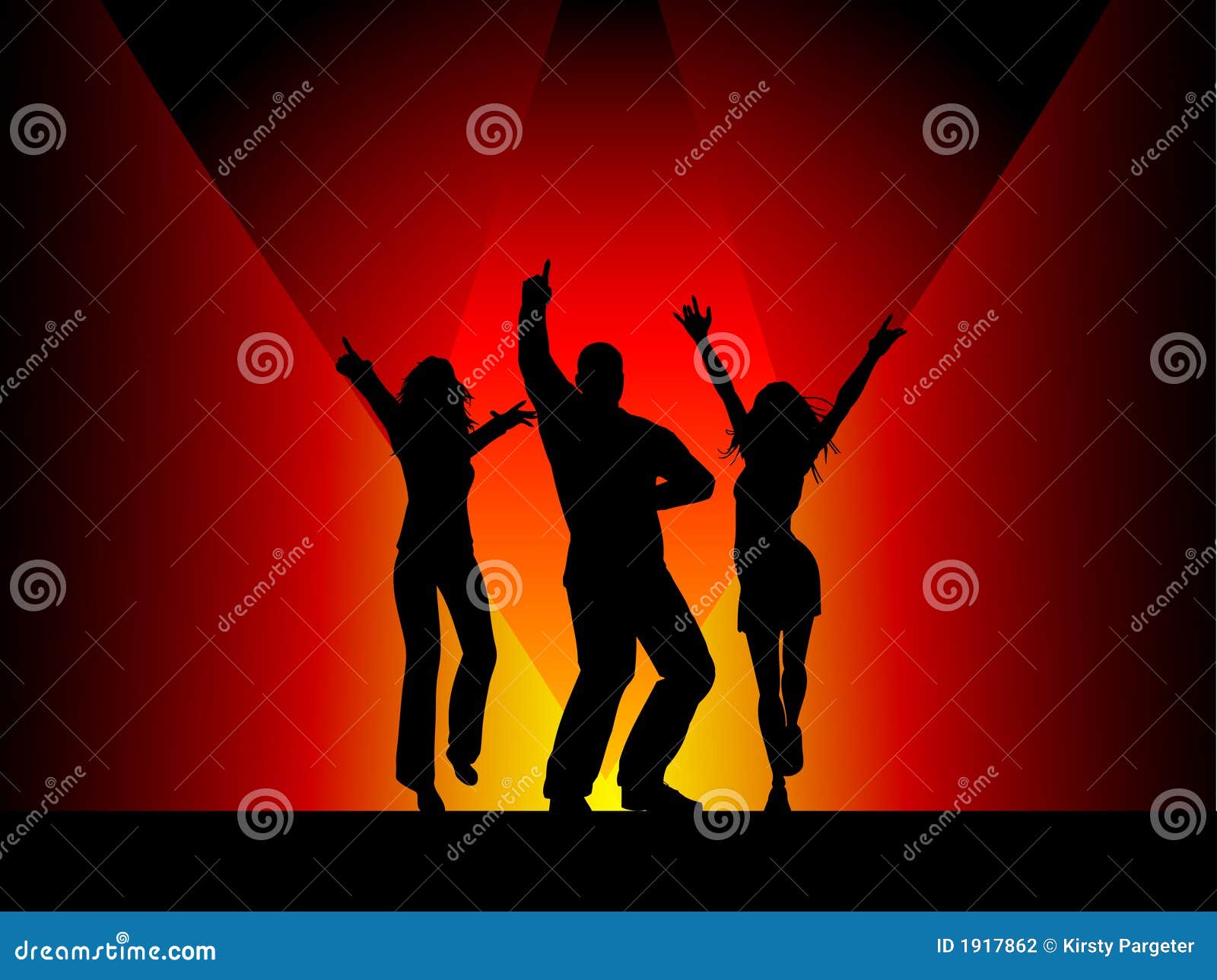 People dancing stock vector. Illustration of silhouette - 1917862