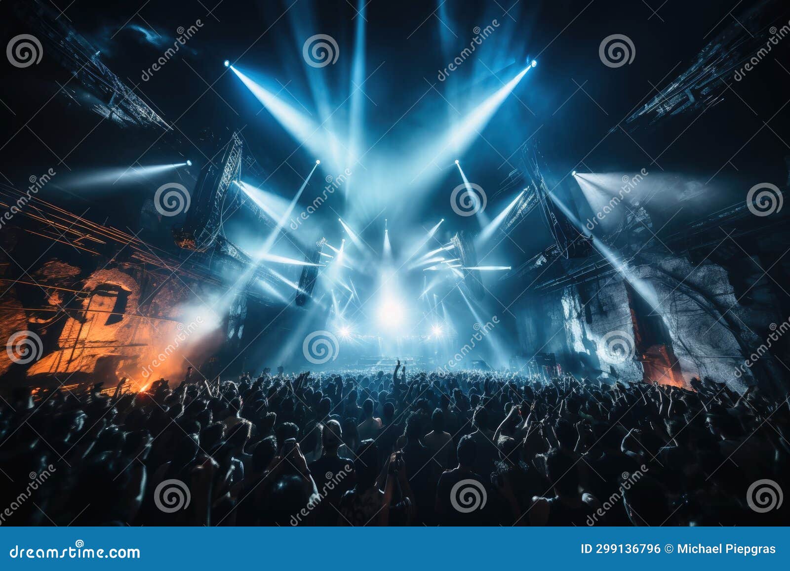 People Dancing in a Club on a Techno Party Stock Illustration ...