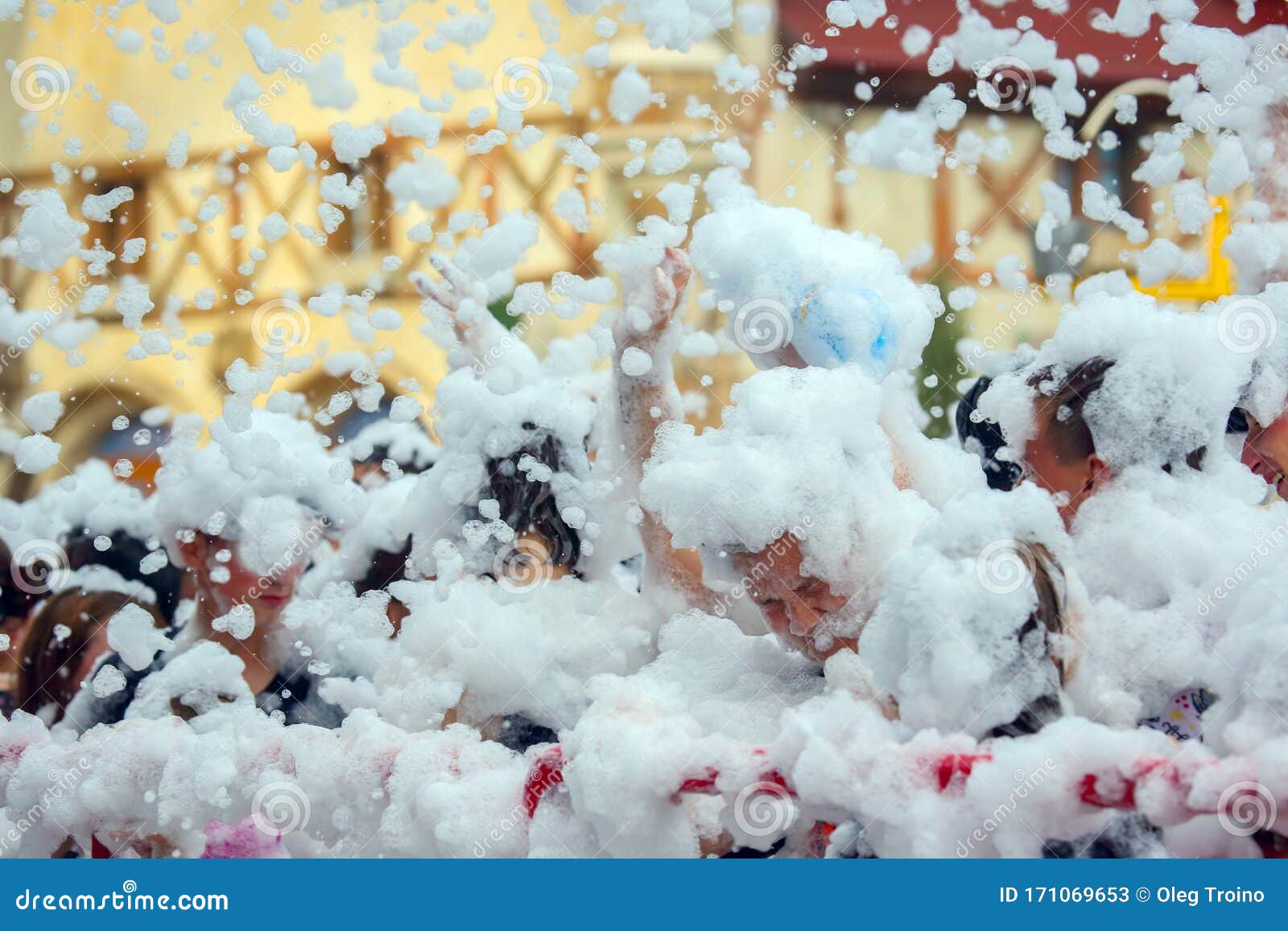 People Dancing at the Foam Party Stock Image - Image of crowded ...