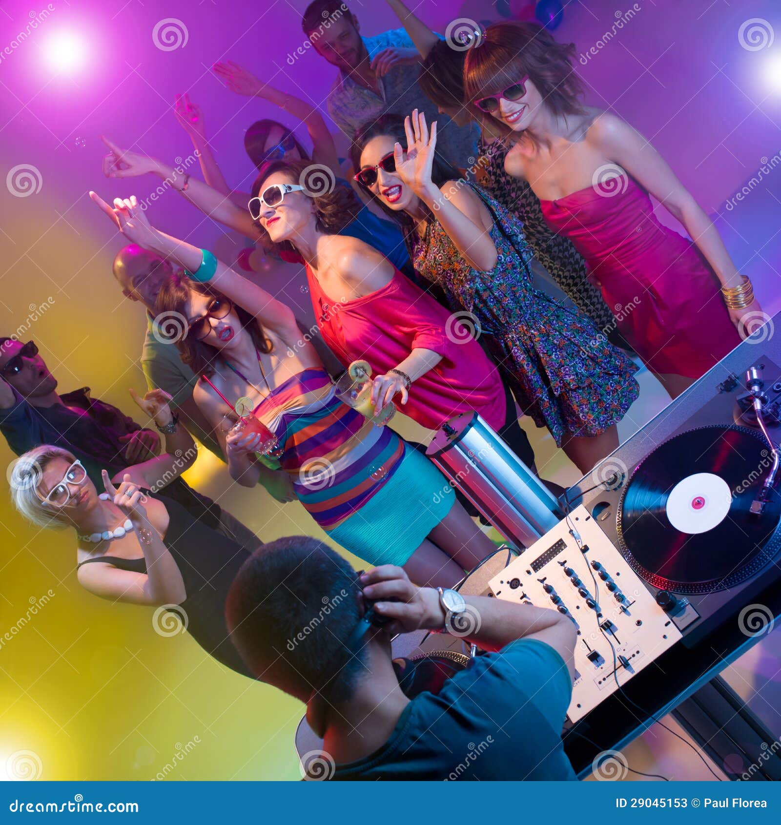 People Dancing and Shouting at Party Stock Image - Image of ...
