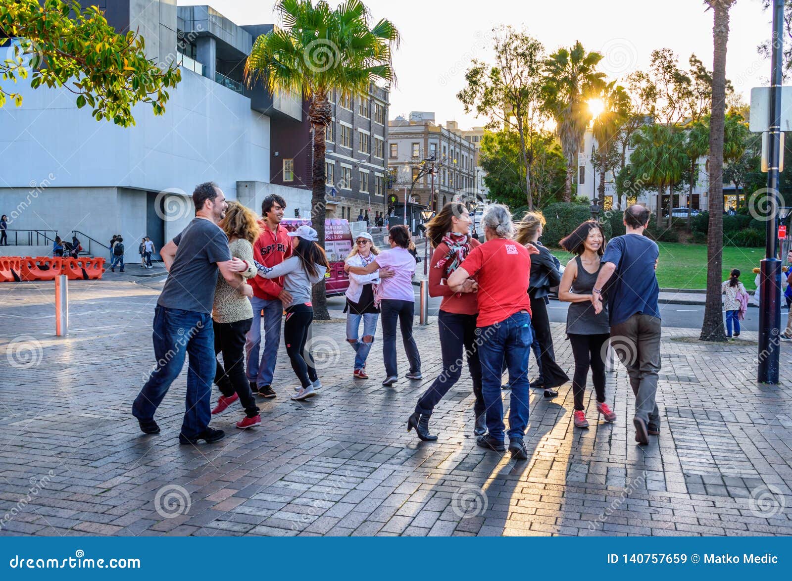People are Dancing in the Street in Sydney Editorial Stock Image ...